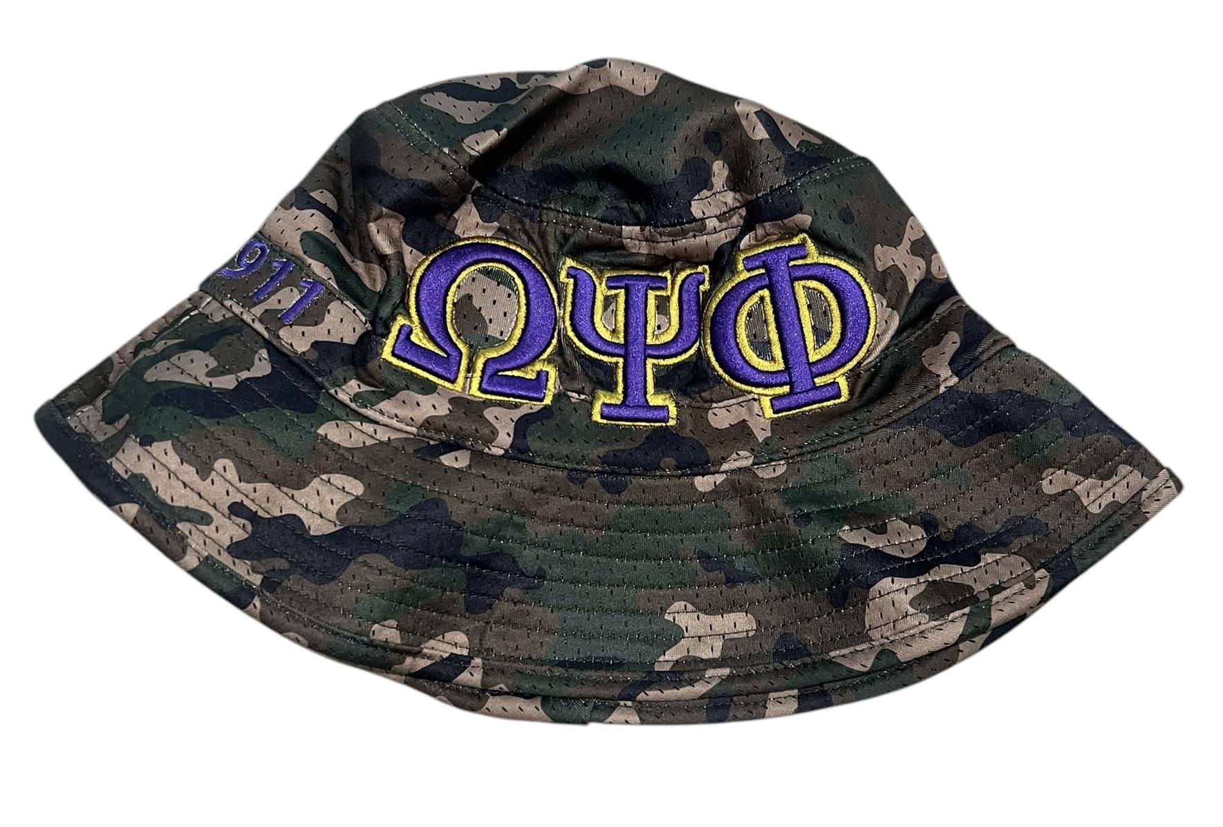Amazon.com: OPP Omega 1911 Psi Phi Camouflage Bucket Hat- Camo/Gold ...
