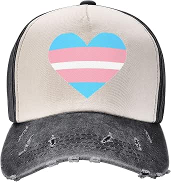 Amazon.com: Transgender Pride Heart Baseball Cap Dad Hat Adjustable ...