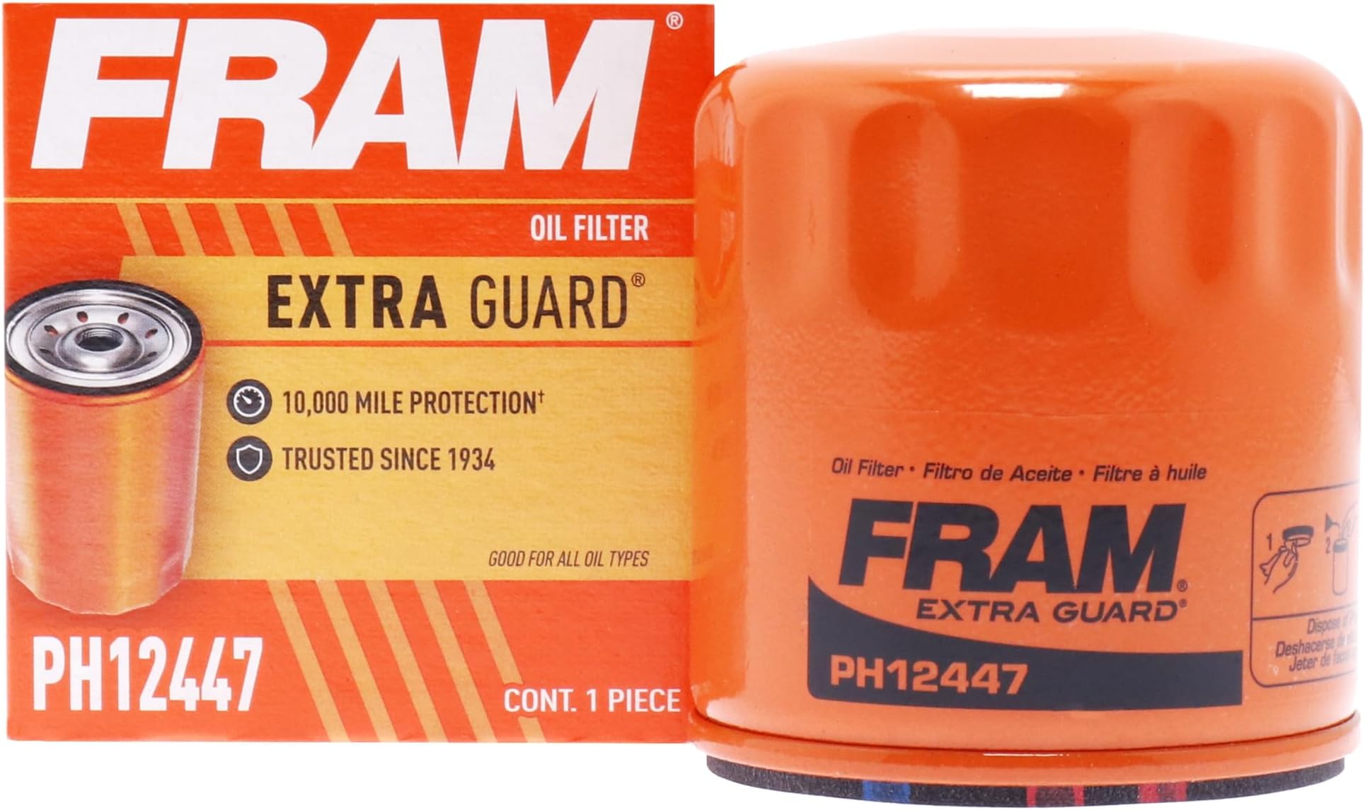 FRAM Extra Guard Spin-On Automotive Replacement Oil Filter, Designed ...