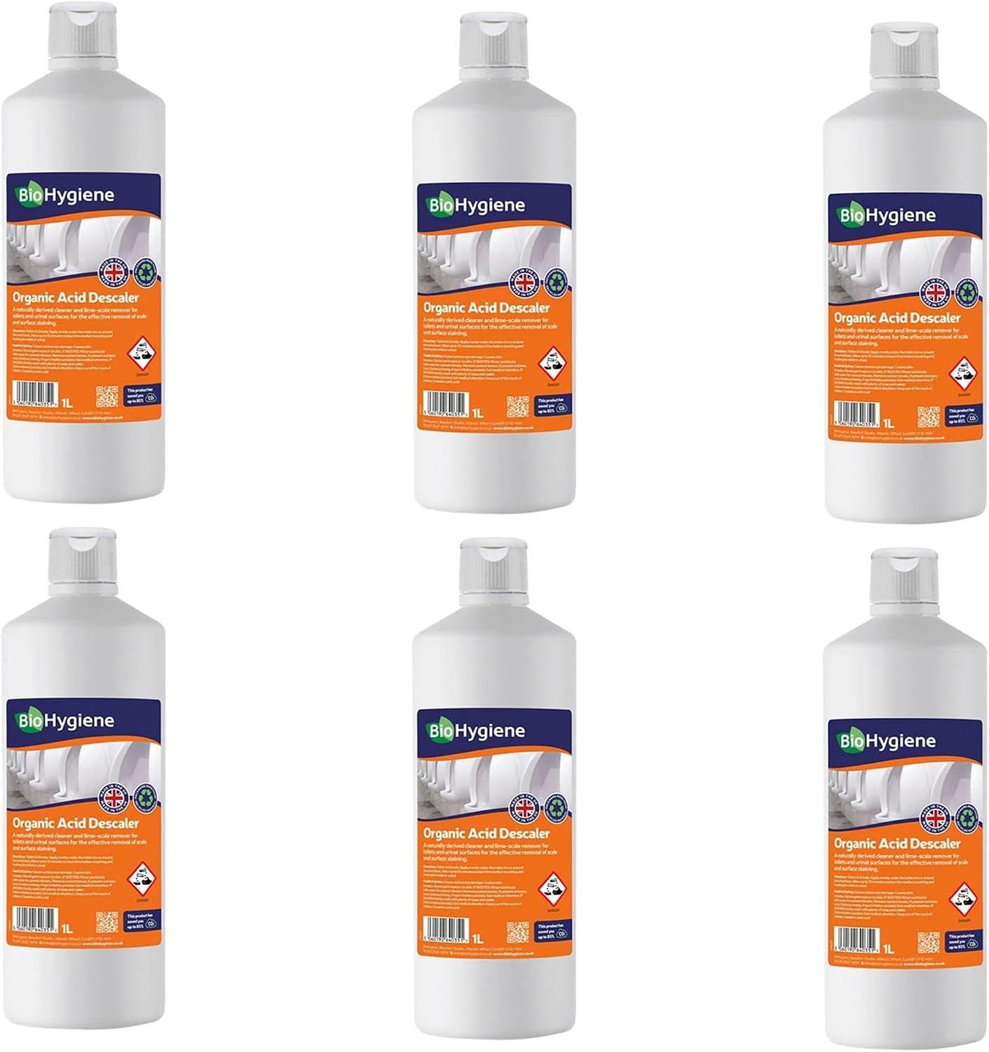 BioHygiene Organic Acid Descaler 1L (6 x 1 Litre) : Amazon.co.uk: Grocery