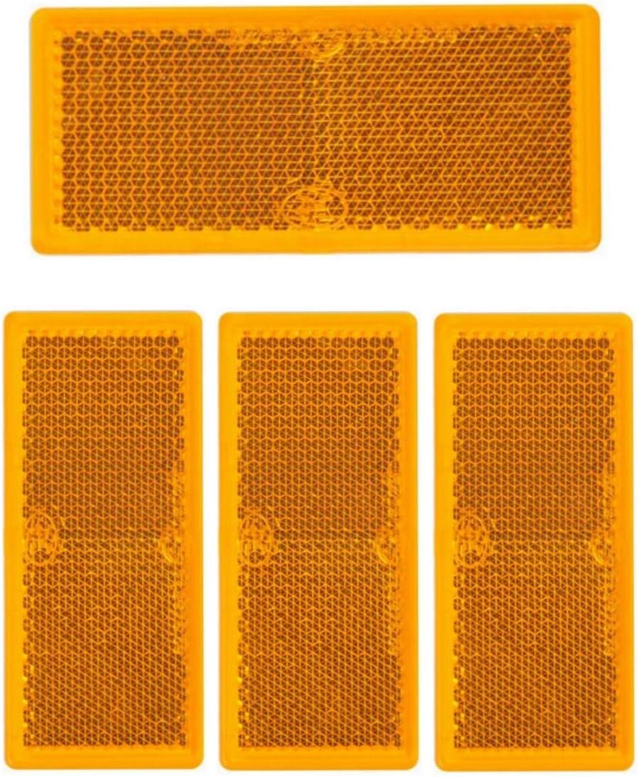 4 x Rear Reflector Orange Rectangular Pendant Cat's Eye Reflector Lorry ...