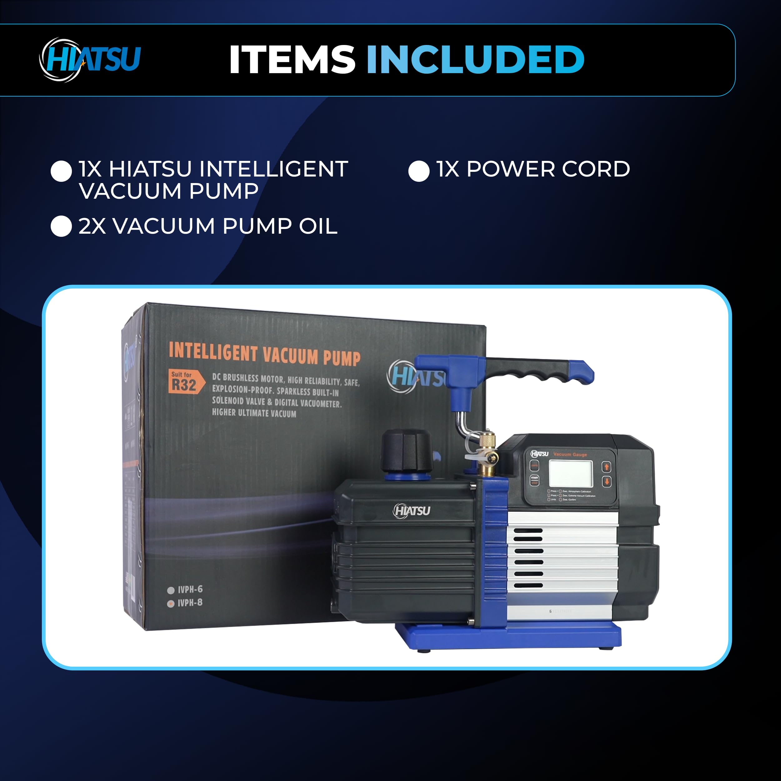 Snapklik.com : Hiatsu Smart Vacuum Pump - 8.5CFM Digital Dual Stage ...