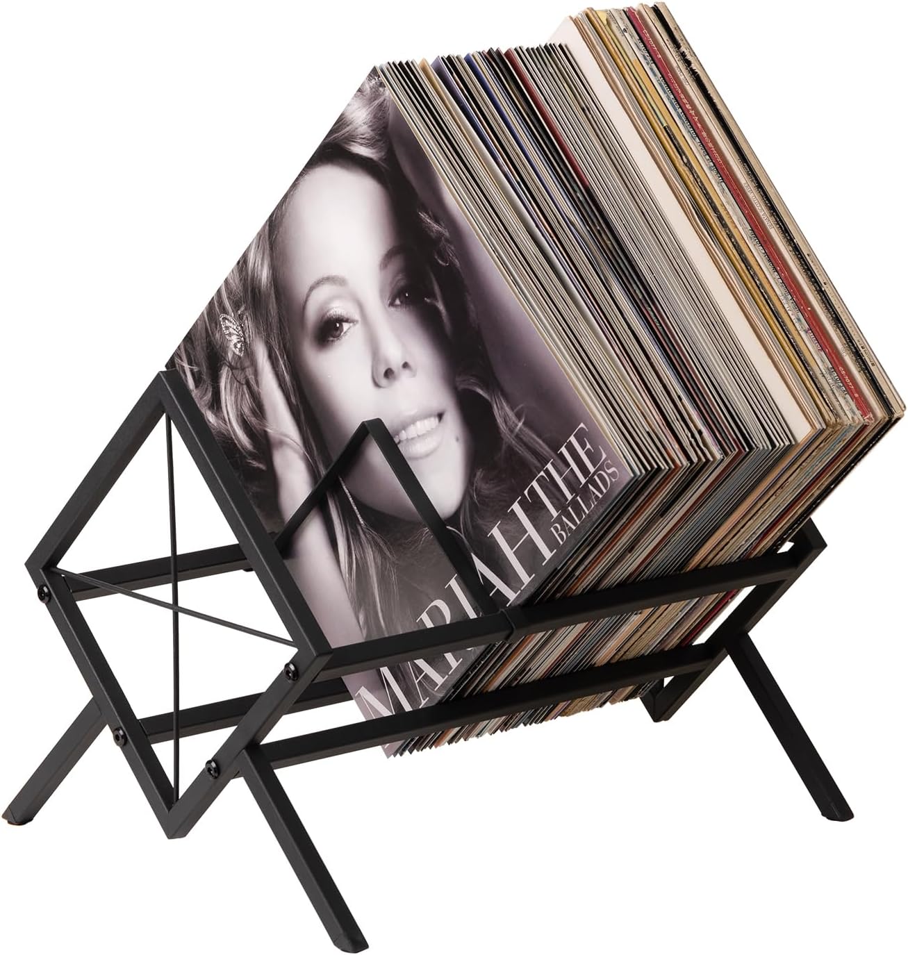 Amazon.com: ZBBCTUS Vinyl Record Storage Holder,80-100 LP Vinyl Holder ...