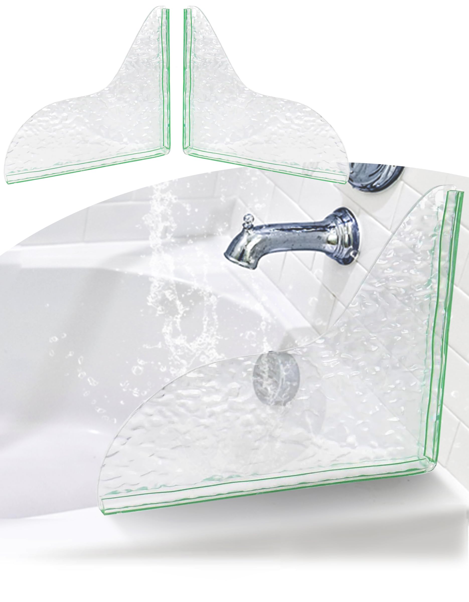 Amazon.com: JEXFUN 2Pcs Water Ripple Clear Shower Splash Guard, Upgrade ...
