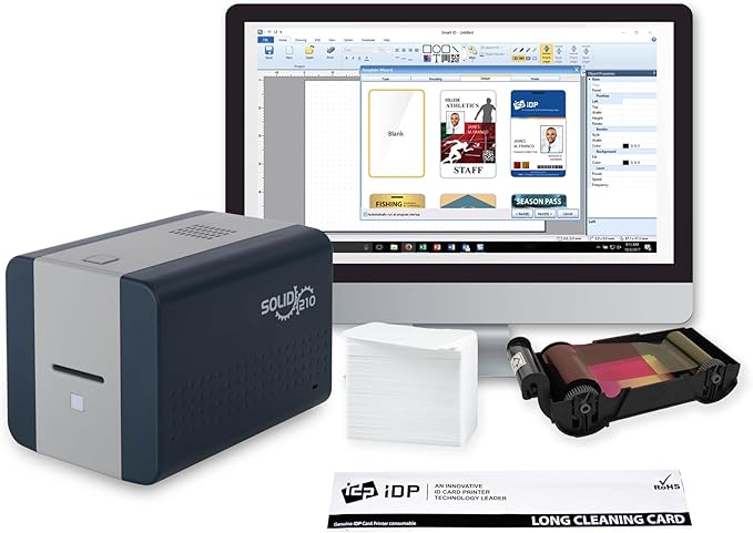 Amazon.com : ID Zone Solid 210-SE Single Sided ID Card Printer ID Badge ...