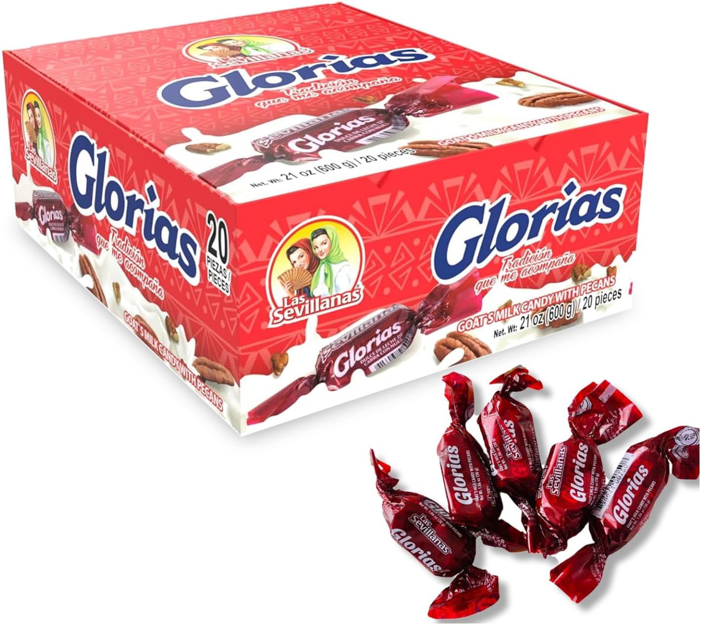 Amazon.com : Las Sevillanas - Glorias Milk Goat Candy, from Mexico ...