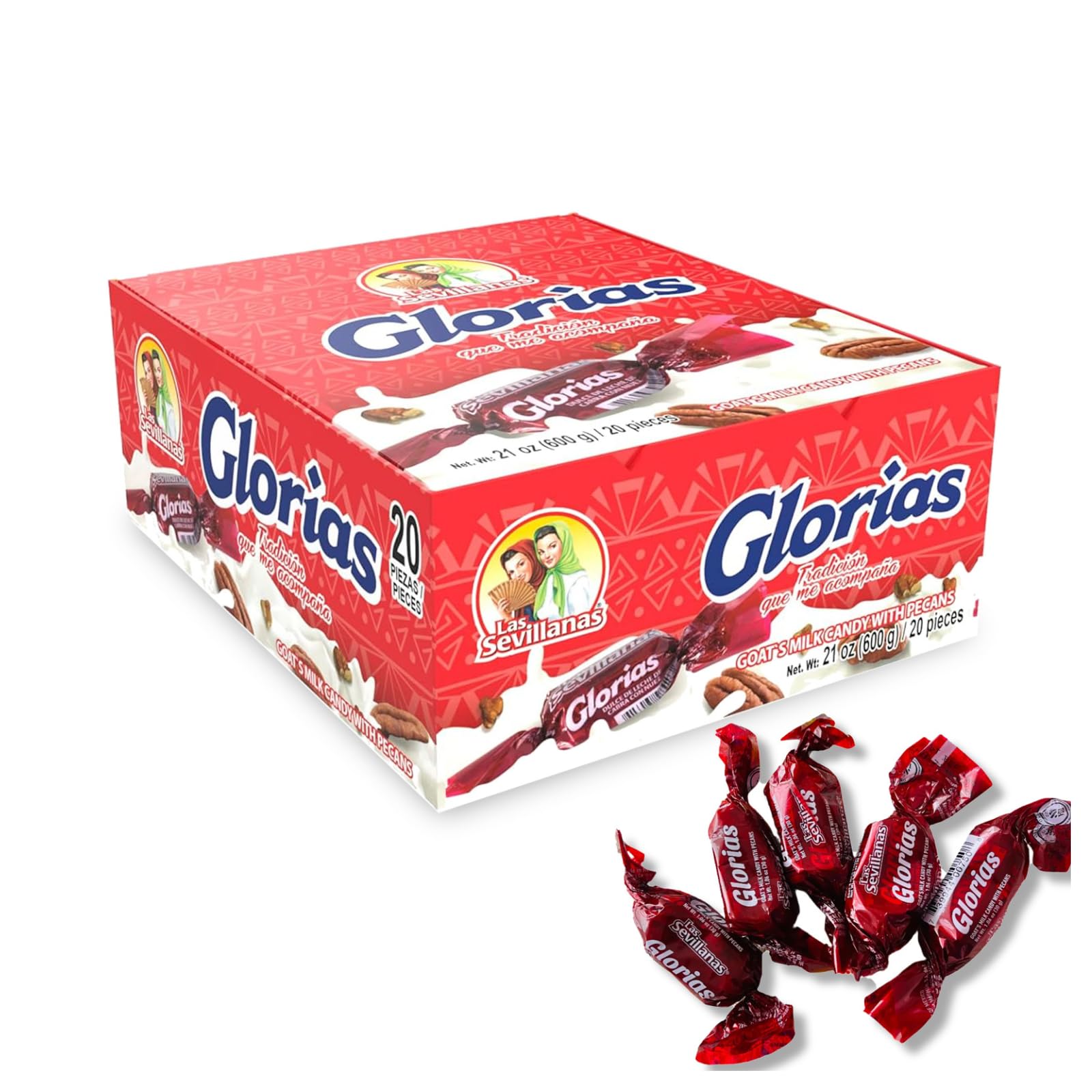 Glorias Pecan 30g Family Display Pack w/20 Pieces Las Sevillanas ...