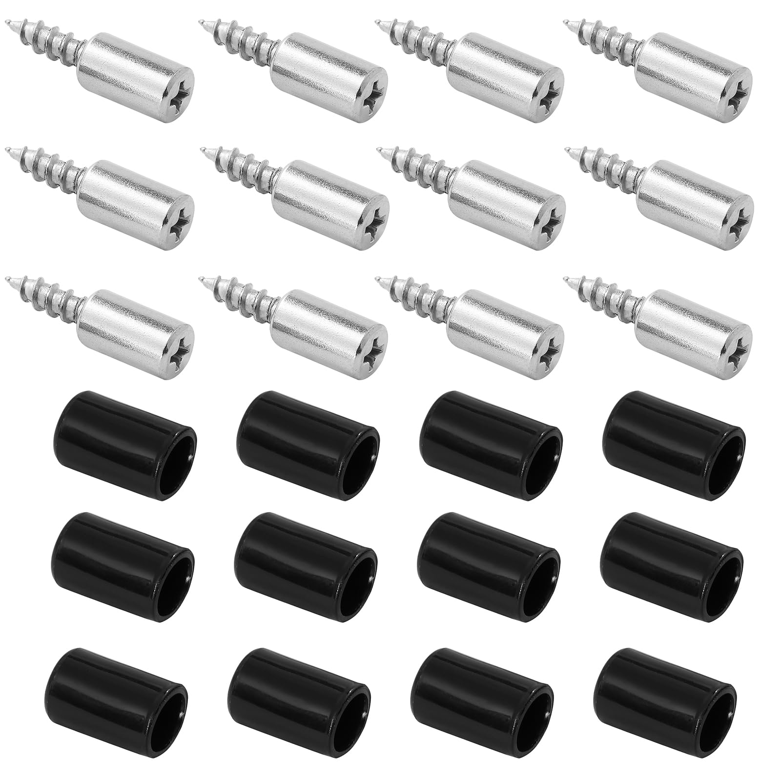Amazon.com: Jamiikury 12pcs Screw in Shelf Pins with Anti-Slip Black ...