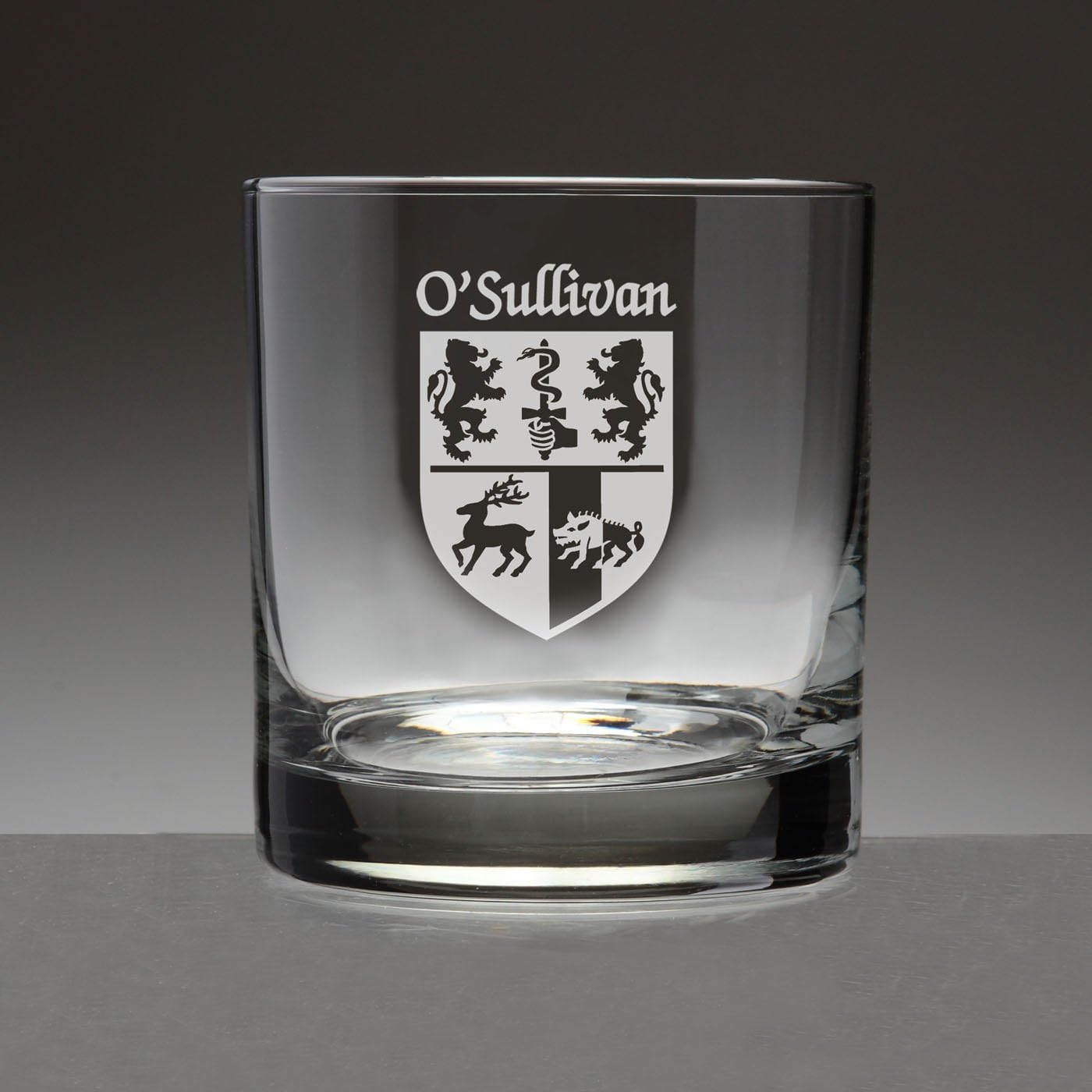 Amazon.com | O'Sullivan Irish Coat of Arms Tumbler Glasses - Set of 4 ...