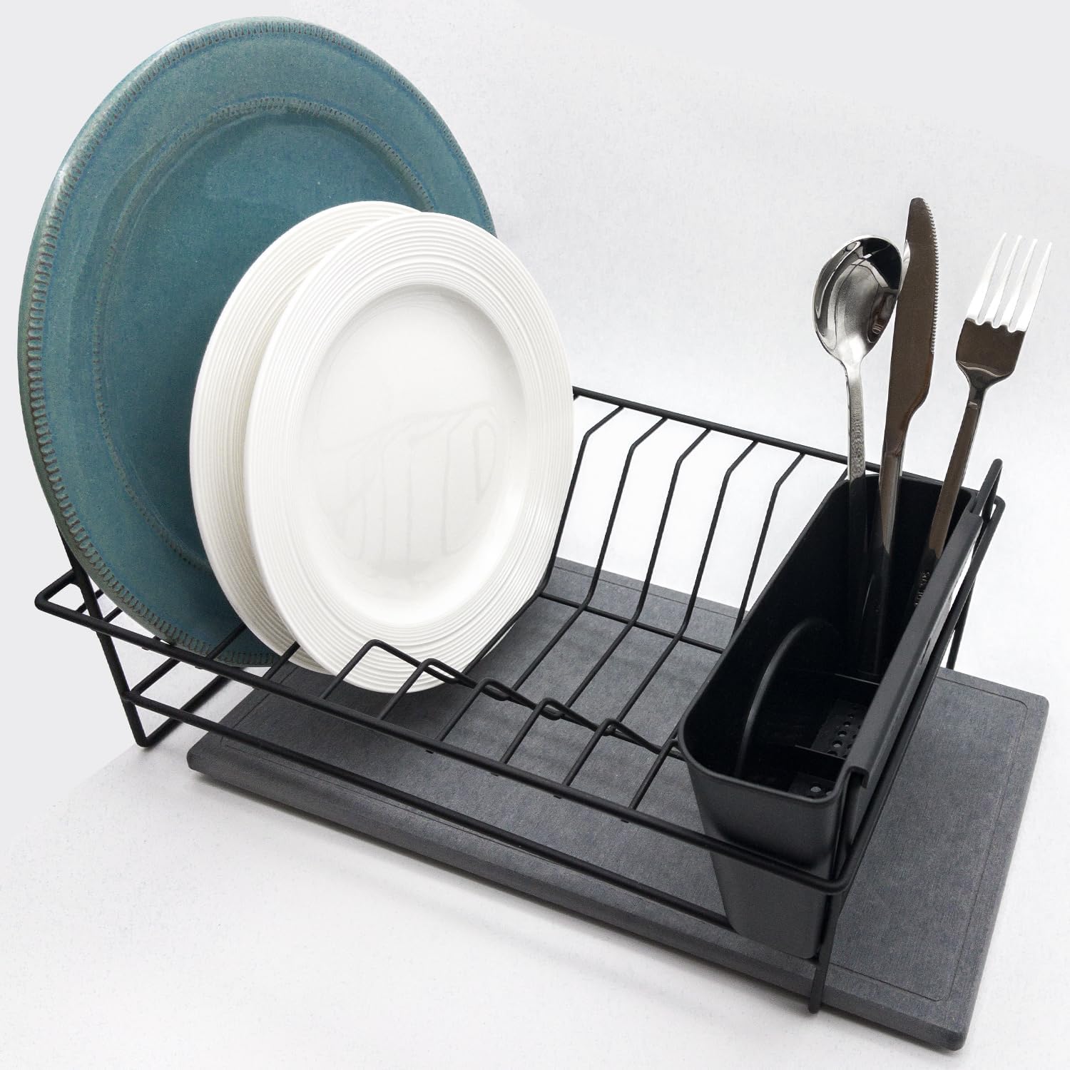 Amazon.com: eormoe Dish Drying Rack with Stone Drainboard - Diatomite ...
