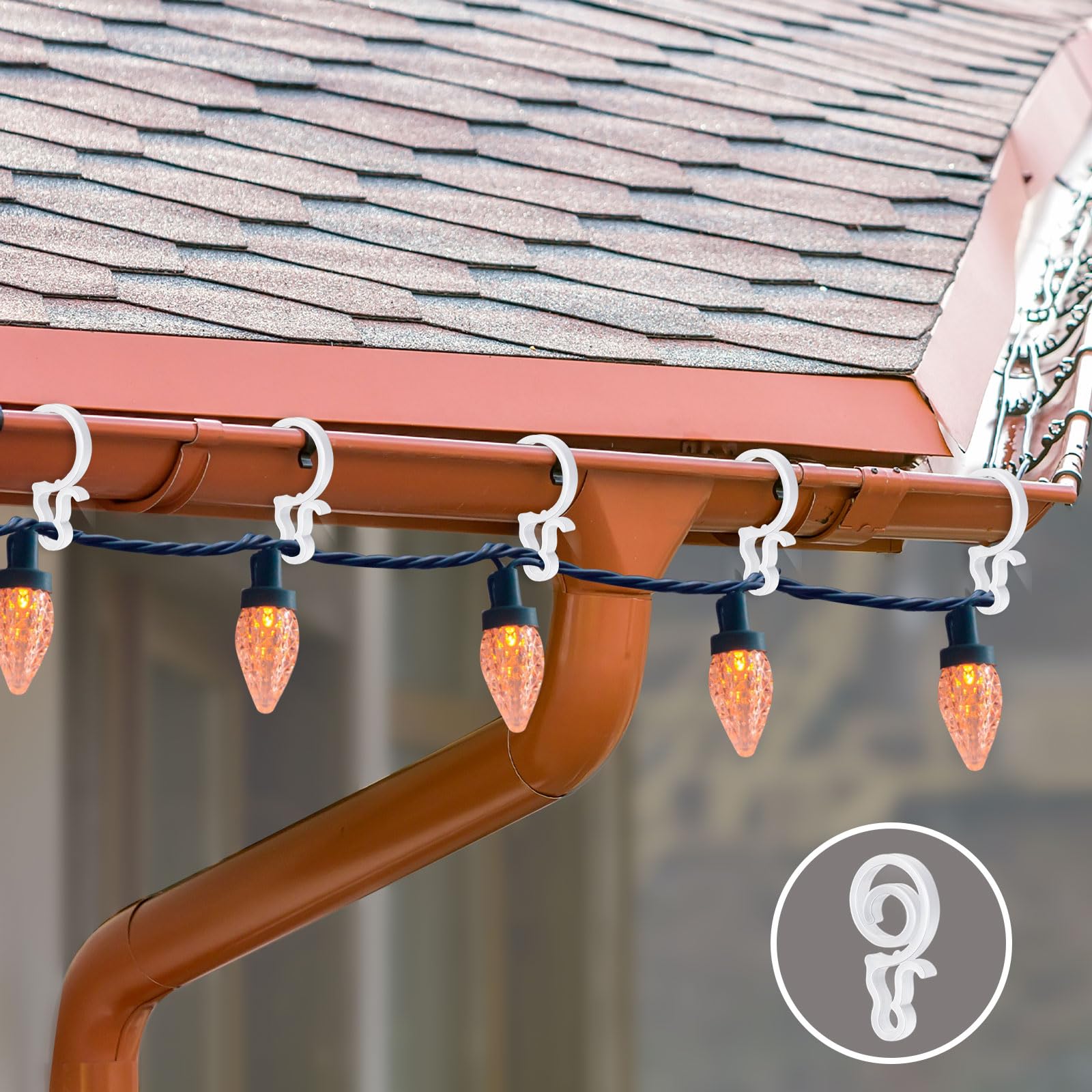 Swivel Outdoor Christmas Light Hooks