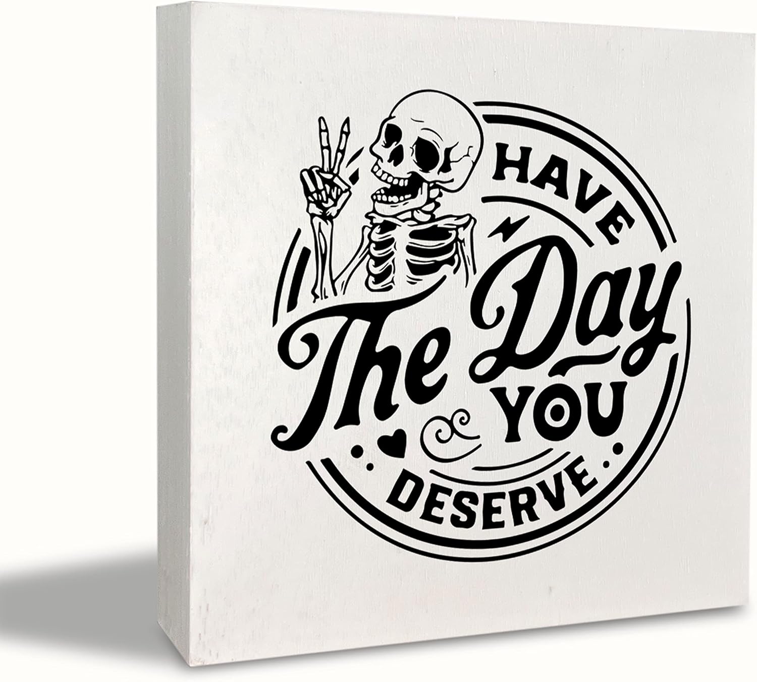 Amazon.com: KEUSPI Skull Decor Have the Day You Deserve Goth Decor ...