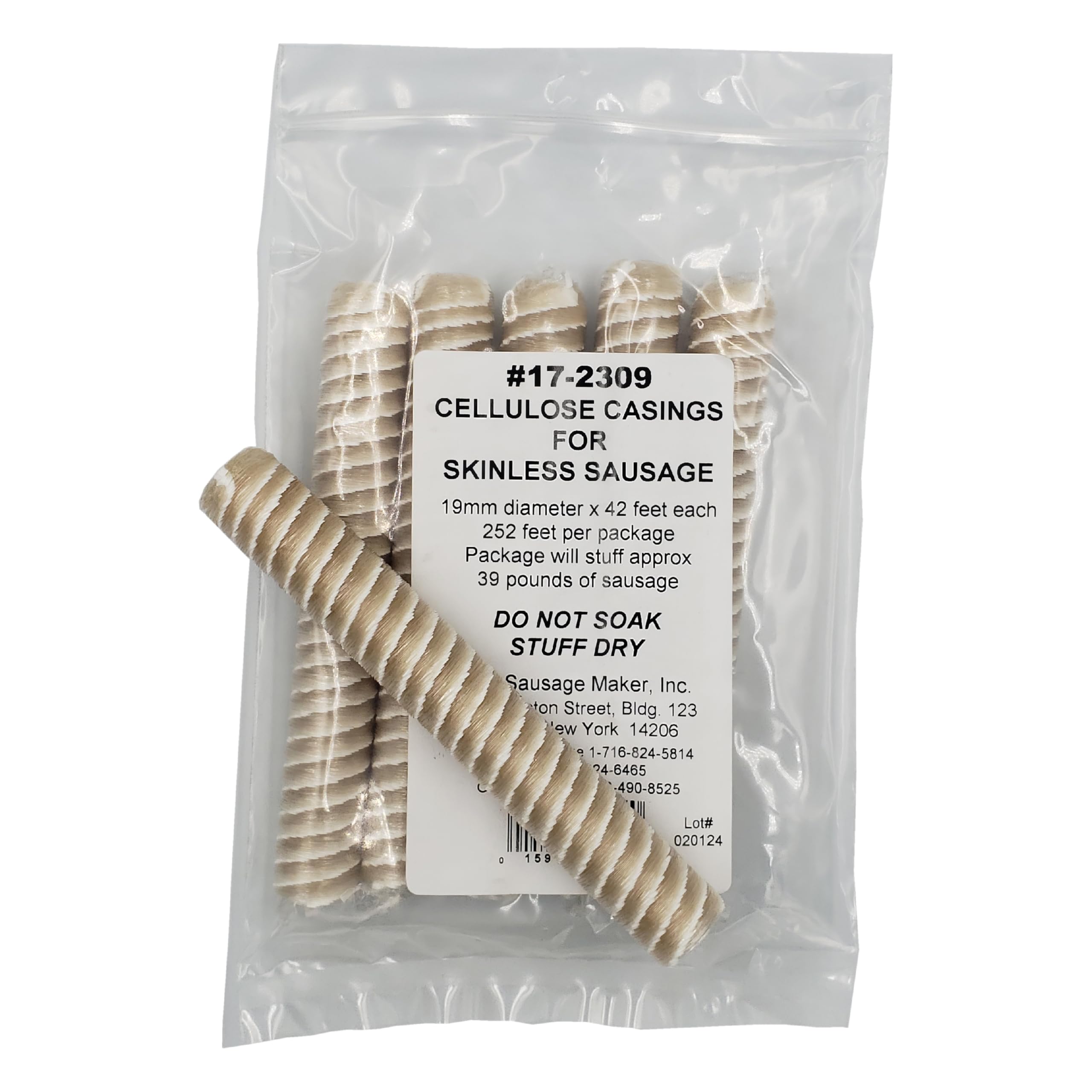 Amazon.com: The Sausage Maker - Cellulose Sausage Casings, 19mm (3/4 ...