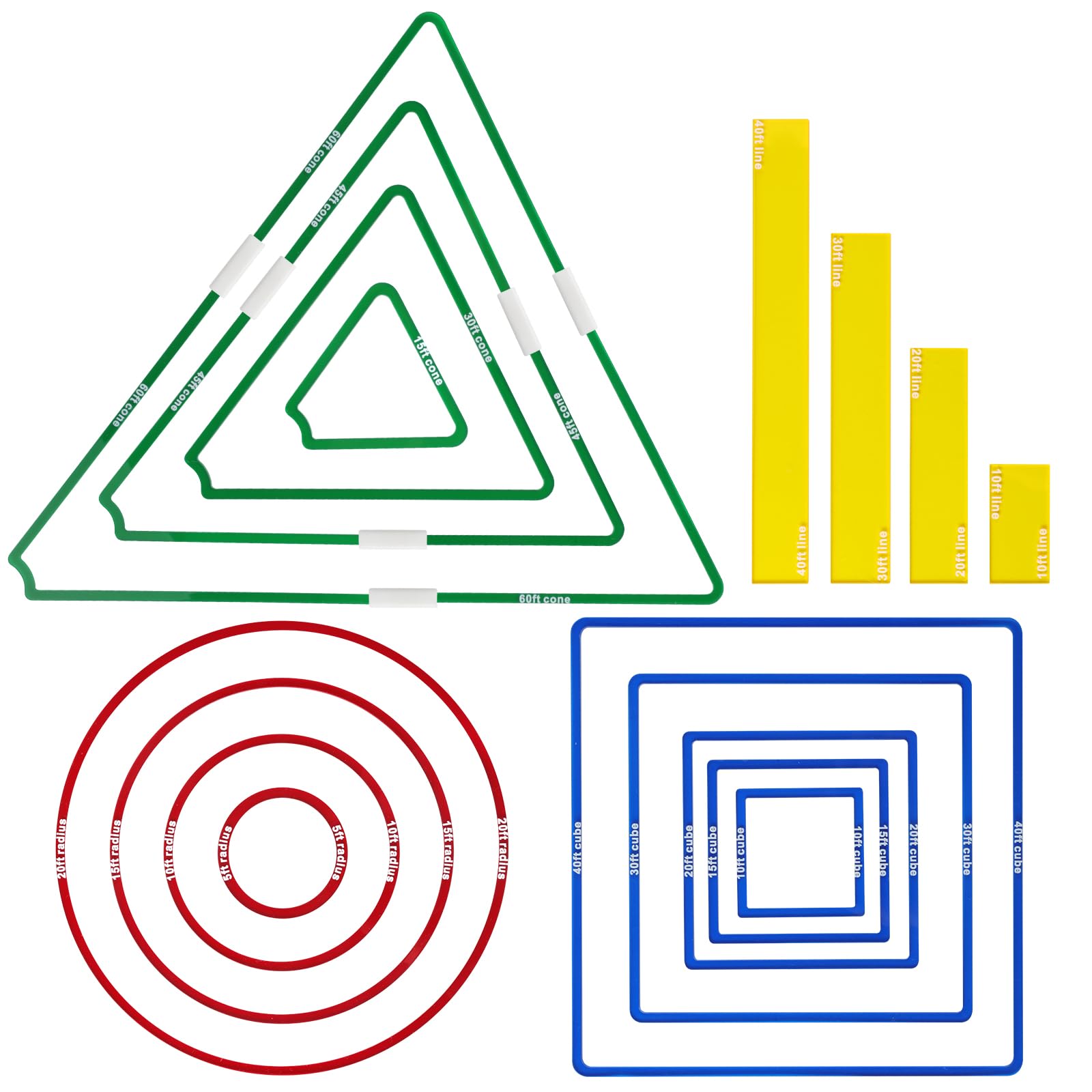 Snapklik.com : Grajar DND AOE Spell Templates Set Of 17 45 & 60 ...