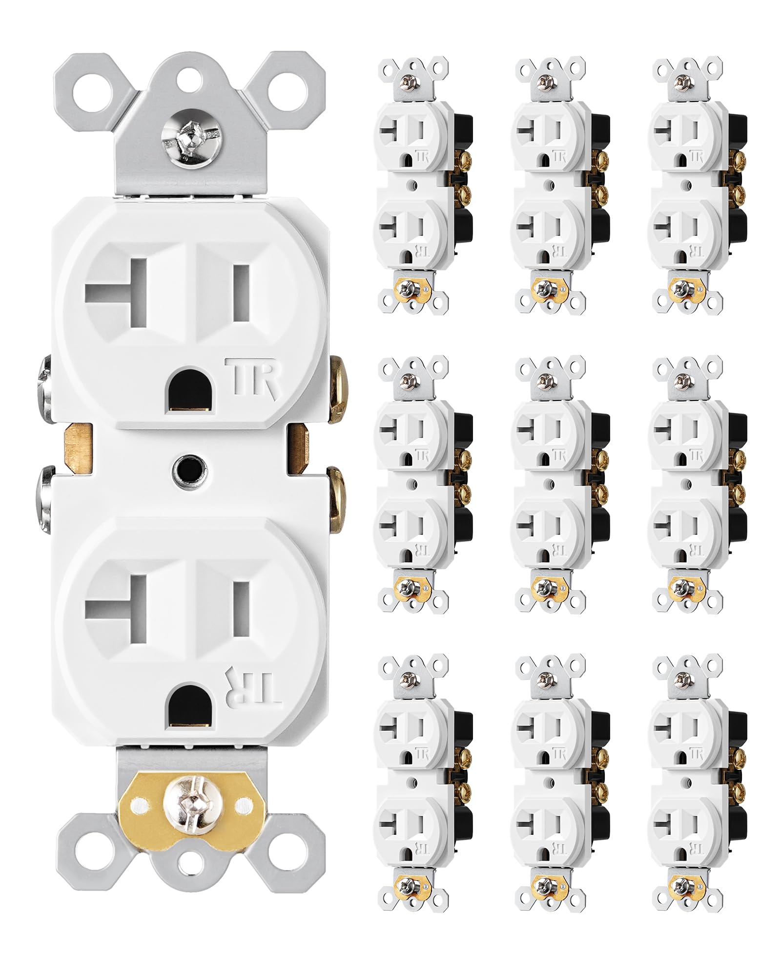 [10 Pack] DEWENWILS Decorator Receptacle Outlet, Tamper Resistant ...