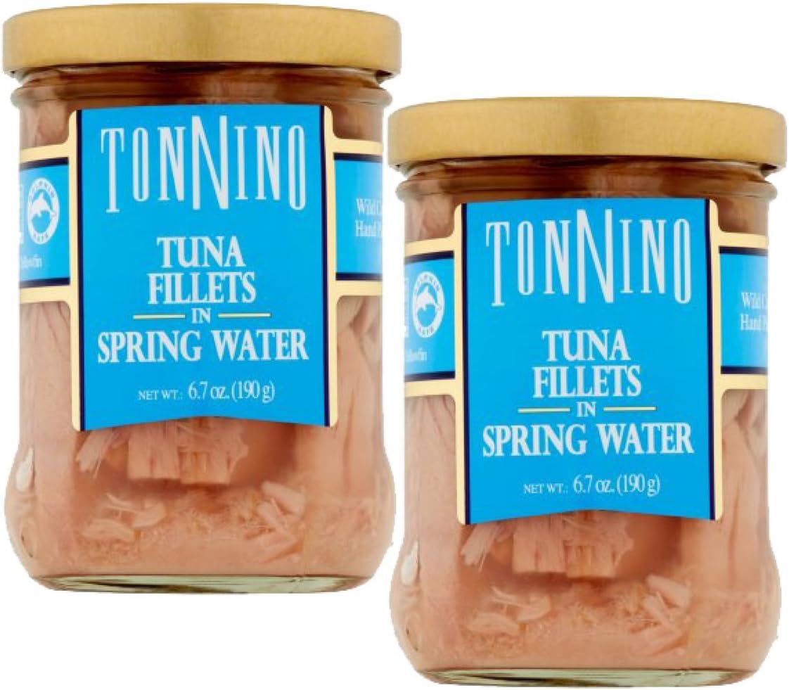 Amazon.com : Tonnino Tuna Fillet,Spring Water 6.7 Oz (Pack of 2 ...