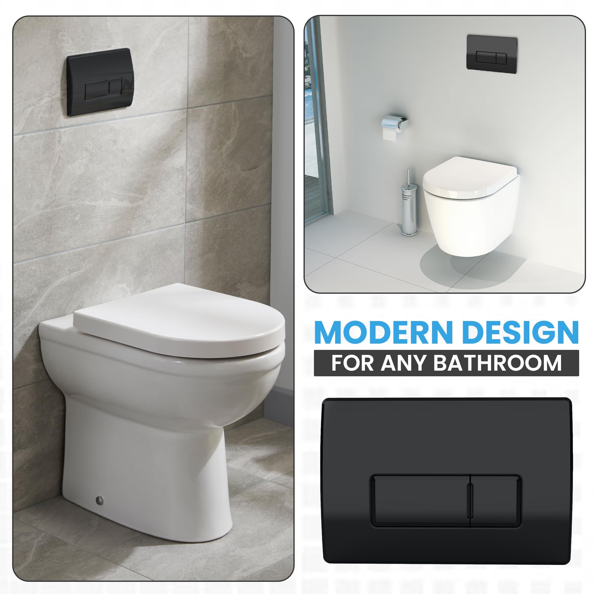 Excel Home Toilet Flush Button Replacement – Dual Button Toilet Flush ...