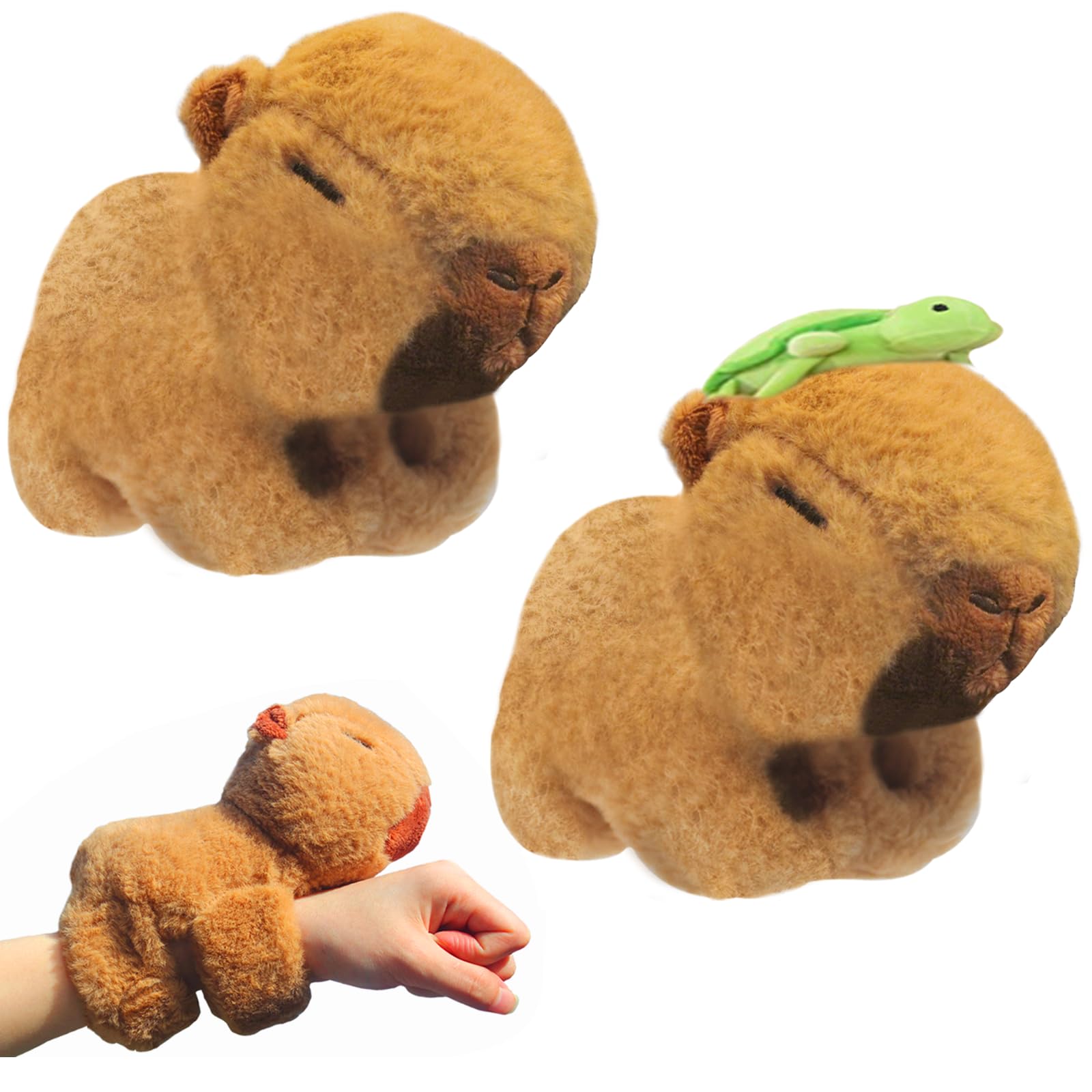 Amazon.com: WUEURU 2 Pcs Animal Slap Bracelets Capybara Plush Toy ...