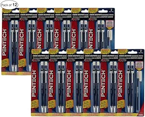 Amazon.com : Pentech Liquid Graphite Mechanical Pencils (Pack of 12 ...