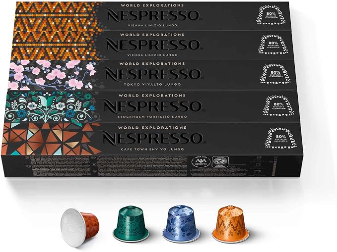 Nespresso Capsules Original Line, Morning Lungo Blends Variety Pack ...