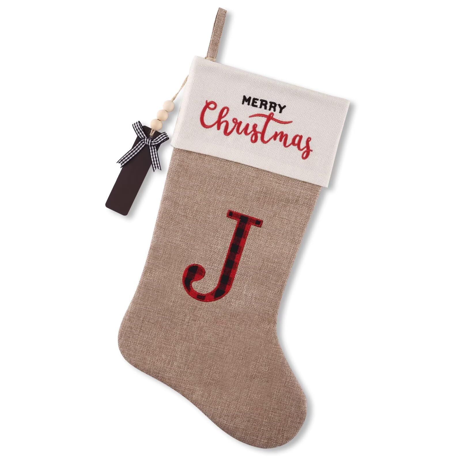 Amazon.com: WeRejouir Burlap Personalized Christmas Stocking with ...