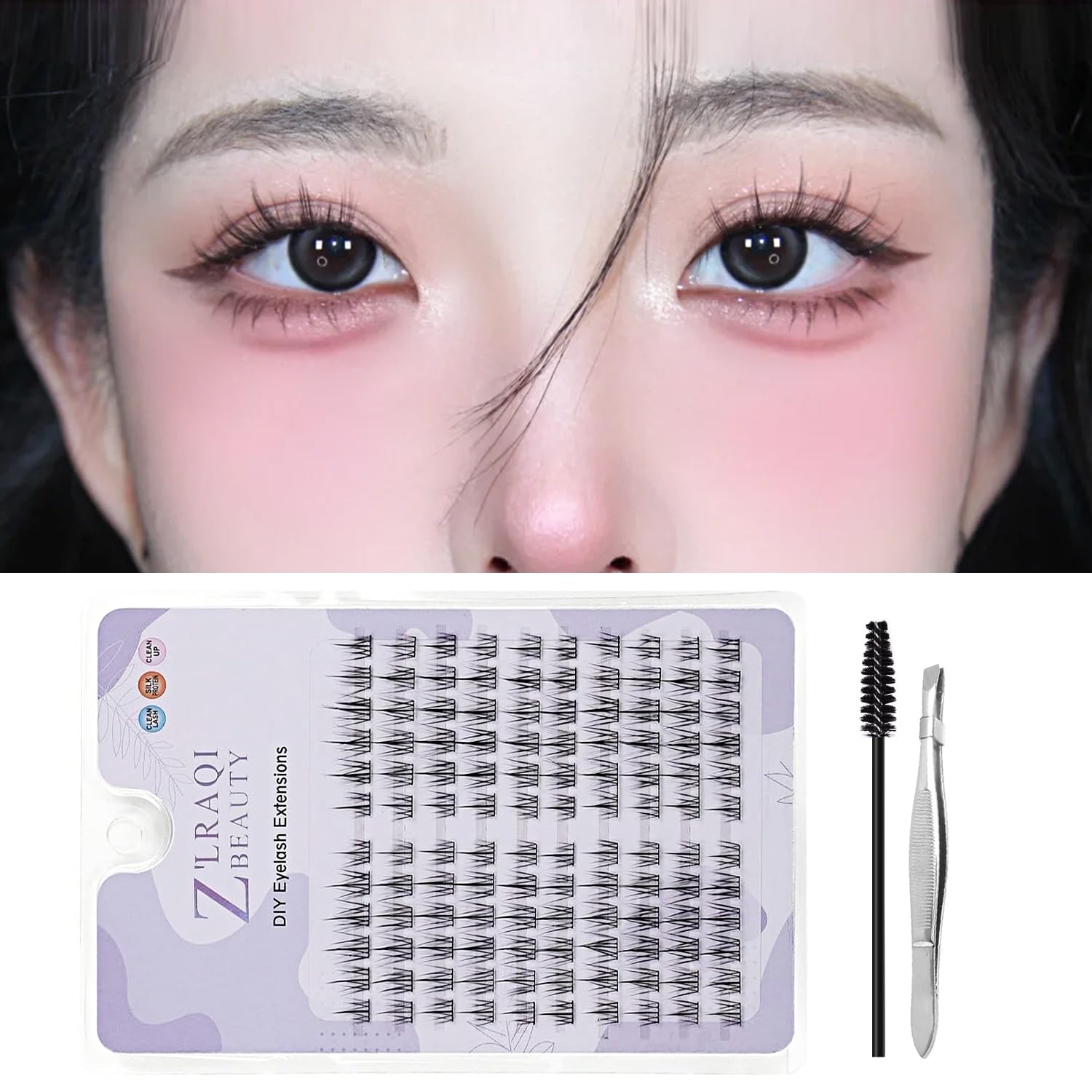 Buy TecoKart® 120Pcs Eye Lashes for Women, 9/11mm Cluster False ...