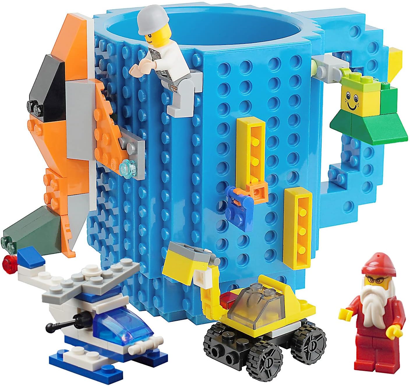 Amazon.com: Tmango Build-on Brick Mug with 3 Pack of Character Blocks ...