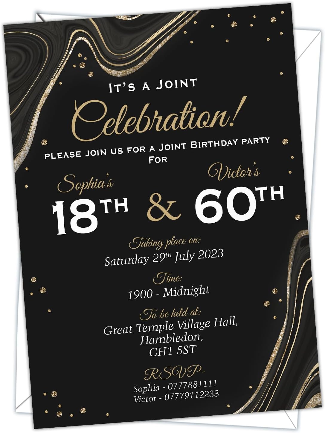 D&L Designs Ltd Personalised Joint Birthday Party Invitations Invites ...