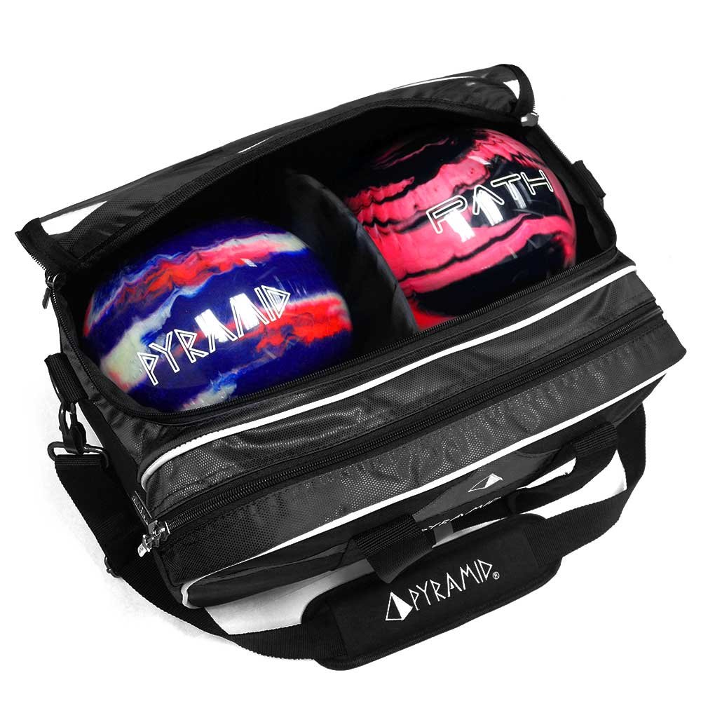 Snapklik.com : Pyramid Path Double Tote Plus Clear Top Bowling Bag
