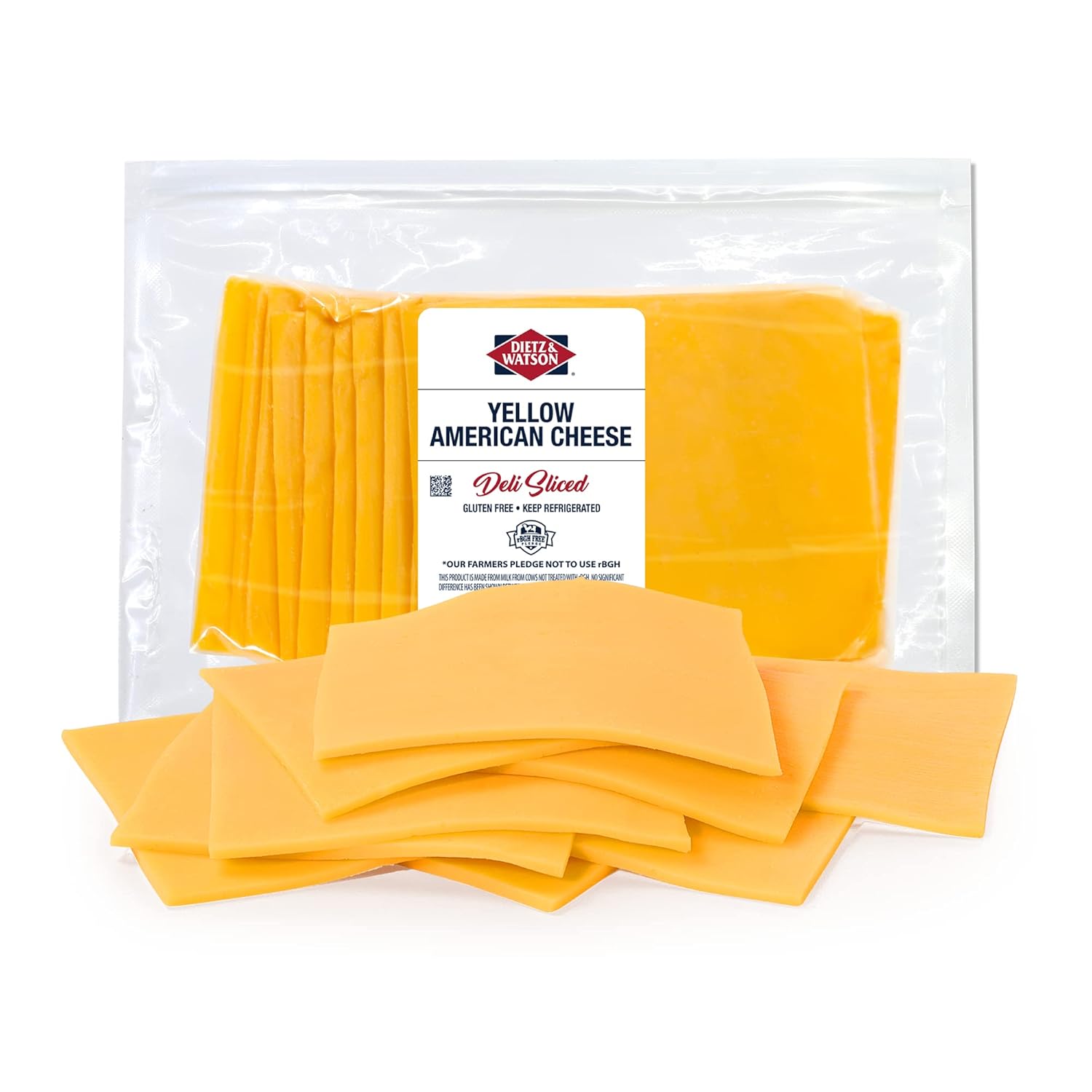 Amazon.com: Dietz & Watson Deli-Sliced Yellow American Cheese, 12 oz ...
