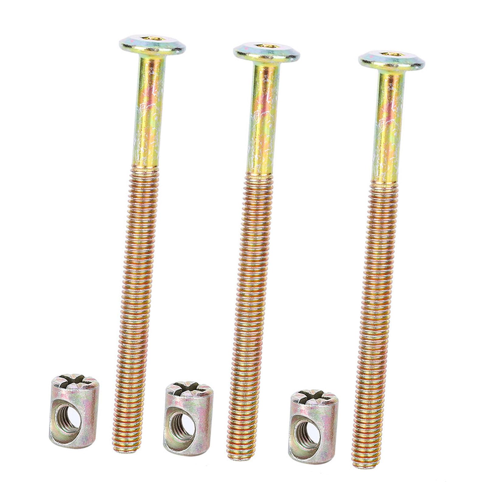 10 Pack M6 Barrel Bolt Nuts for Furniture Cots Beds Crib Screws Parts ...