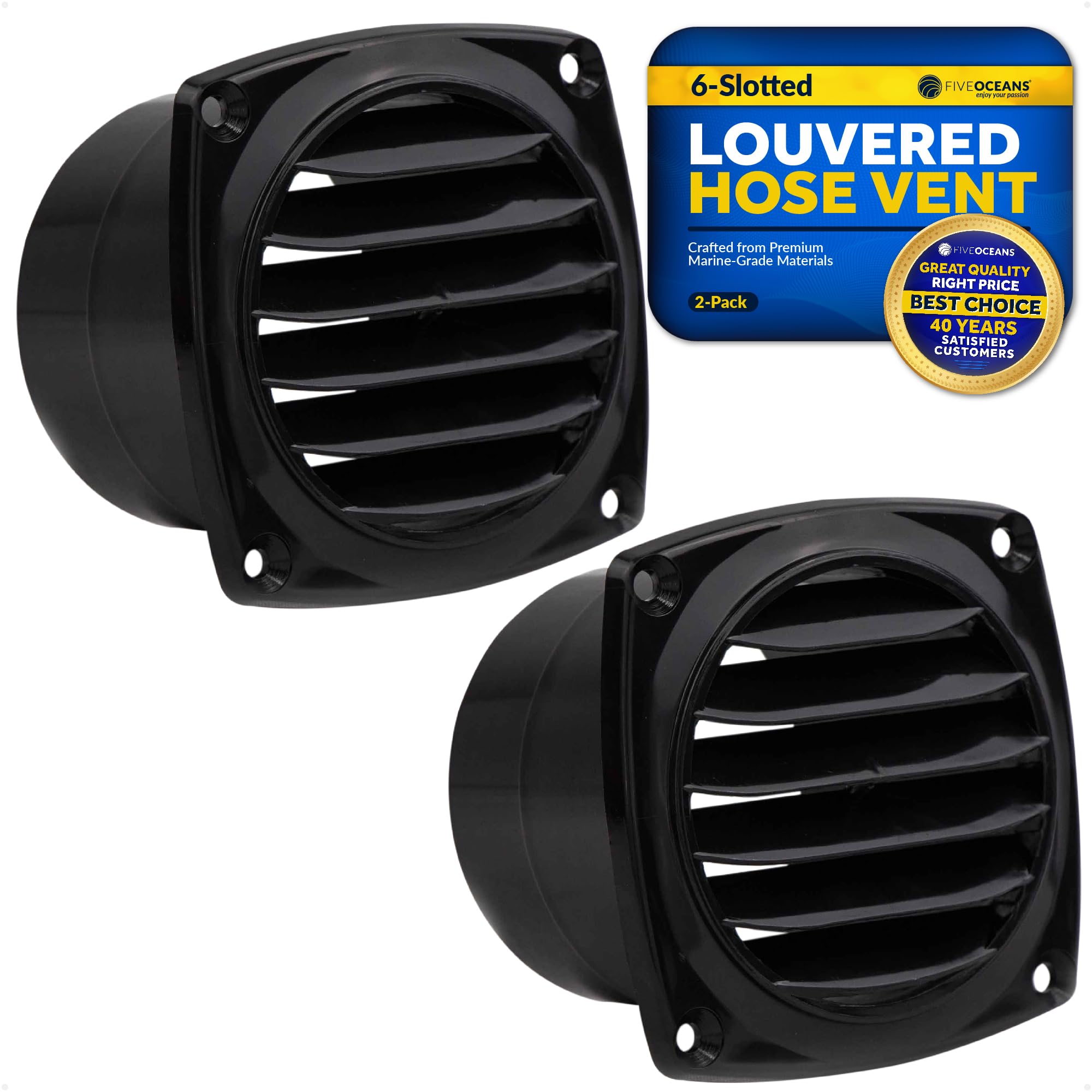 Snapklik.com : Five Oceans 6-Slotted Louvered Hose Vent