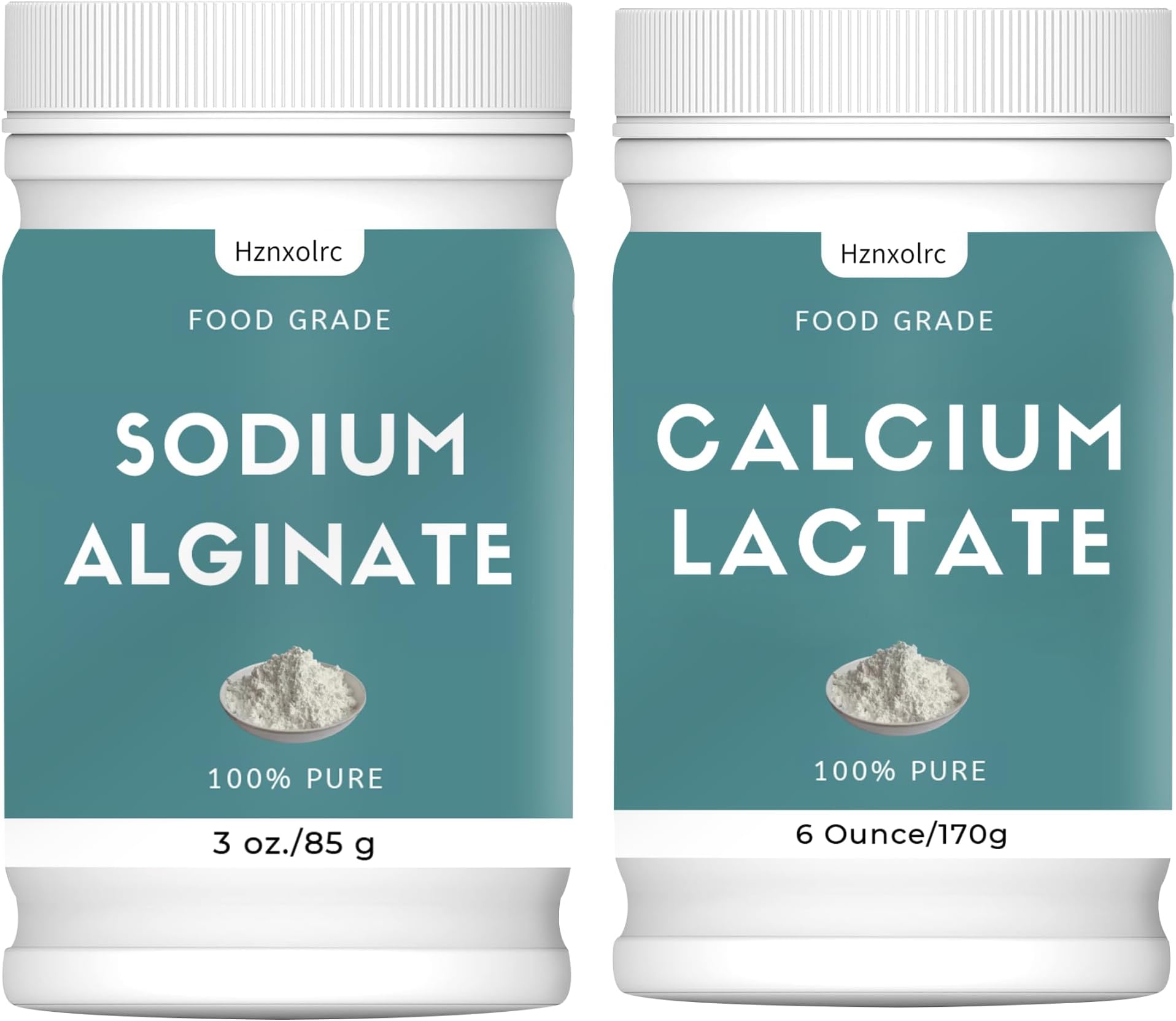 Amazon.com : 3oz Sodium Alginate Powder & 6oz Calcium Lactate Powder ...
