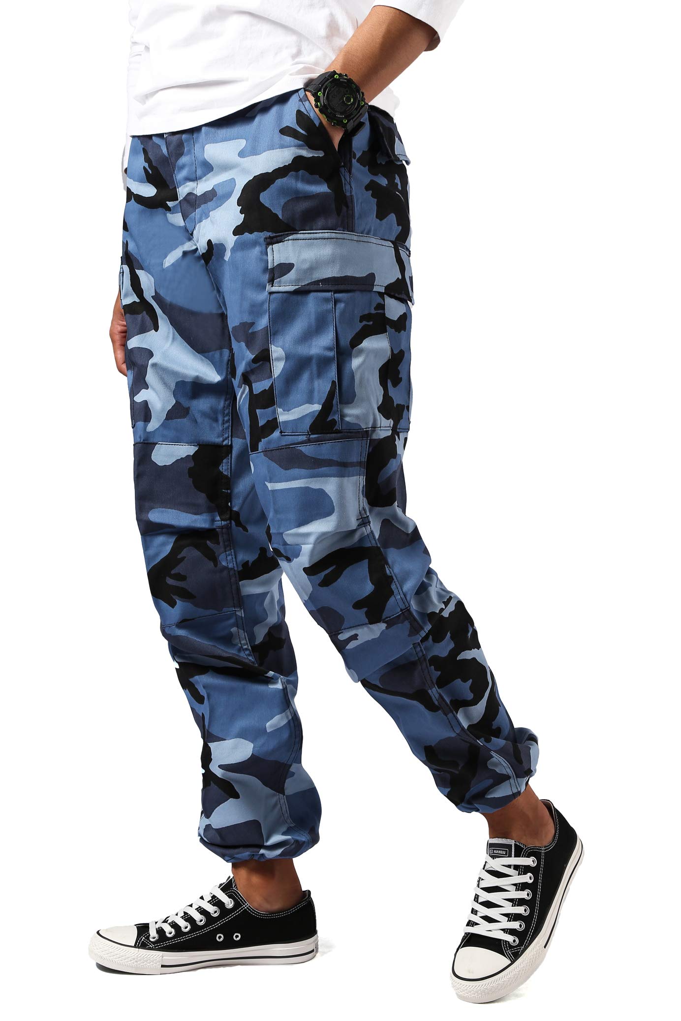 Snapklik.com : BACKBONE Mens Fashion Bright Camouflage Cargo Pants ...