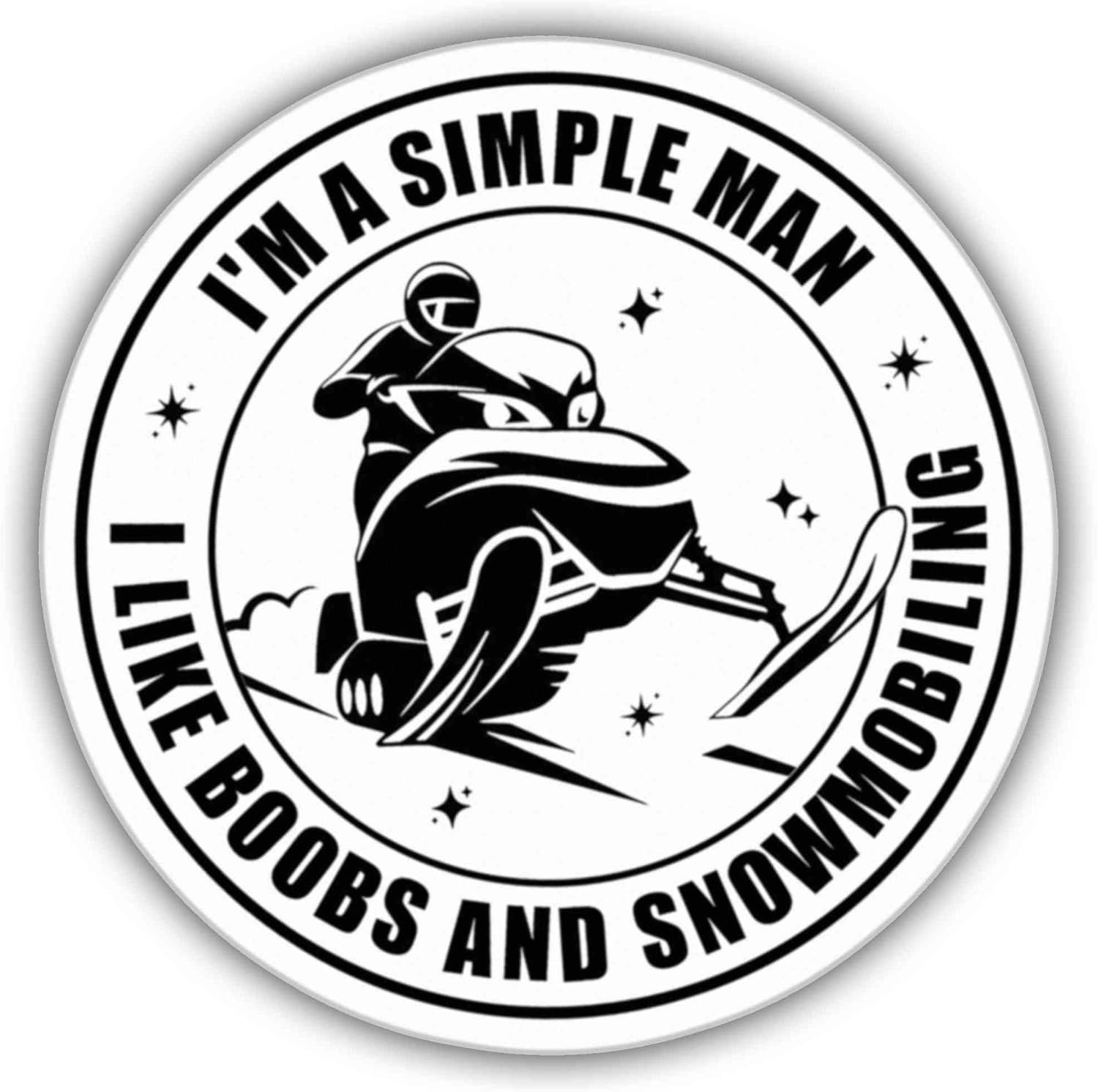 Amazon.com: Snowmobiling Sticker I Like Boobs and Snowmobiling Vintage ...