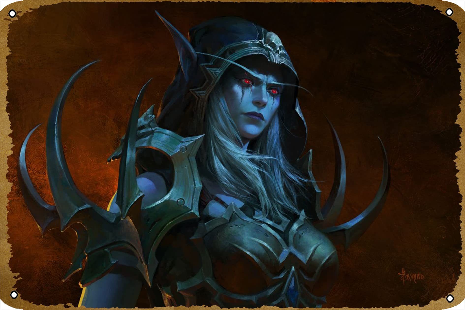 Amazon.com : Sylvanas Windrunner Poster Vintage Game Tin Sign Retro ...