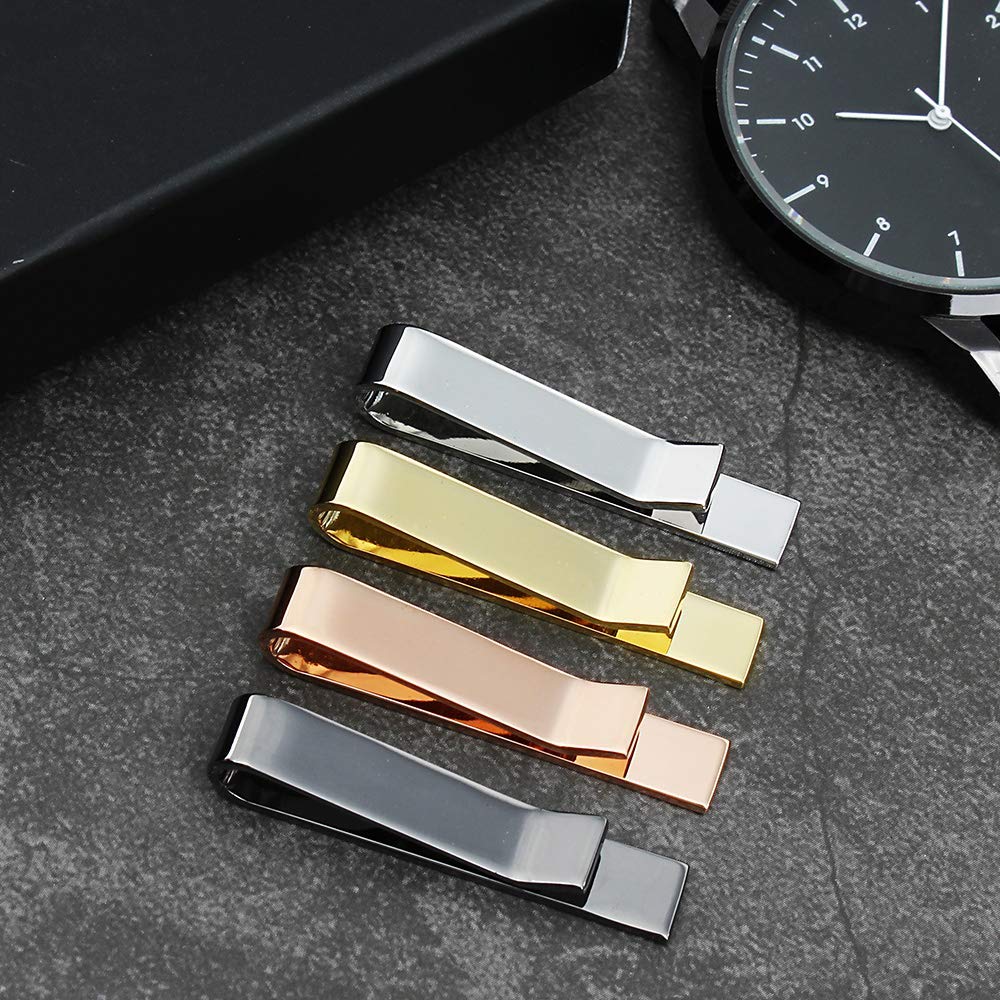 Snapklik.com : HAWSON 1.5 Inch Initial R Tie Clips For Men Personalized ...