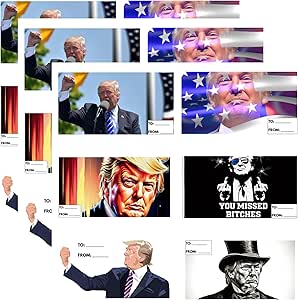 Amazon.com: 3 Sets of 6 (18 Tags) Trump Christmas Gift Tag Stickers ...