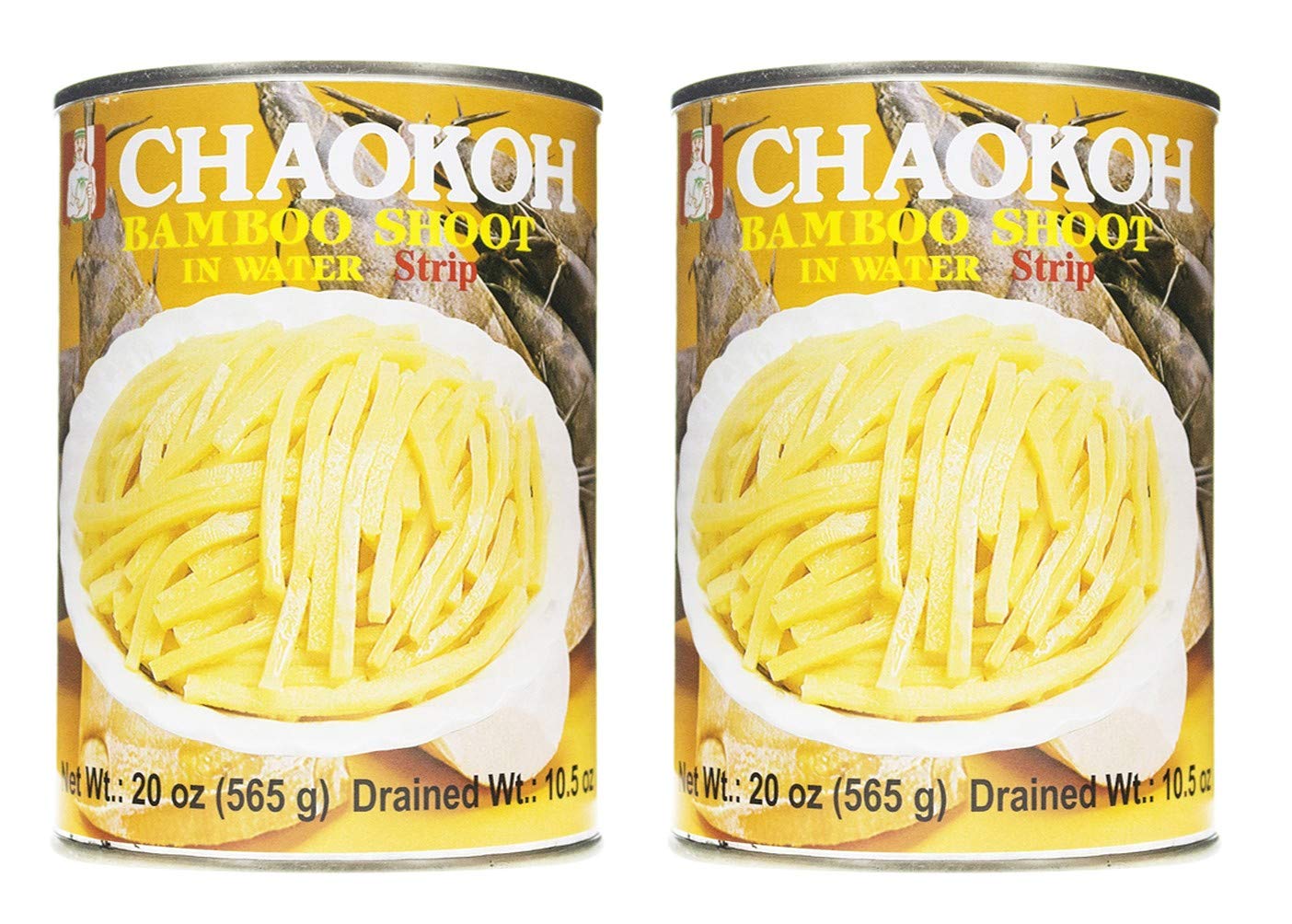 Amazon.com : Chaokoh Bamboo Shoot in Water (Strip) 565g, 2 Pack ...