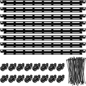 Amazon.com: Zonon 8 Sets Rack Cable Management Tie Bar Kit Includes 8 ...