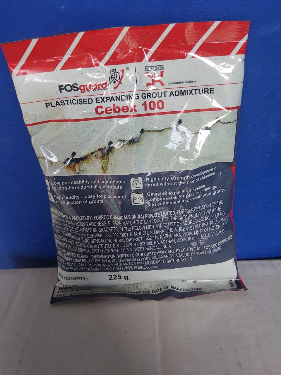 Fosroc Cebex 100 225grm Pressure Grouting Material Pack Of 4 ...