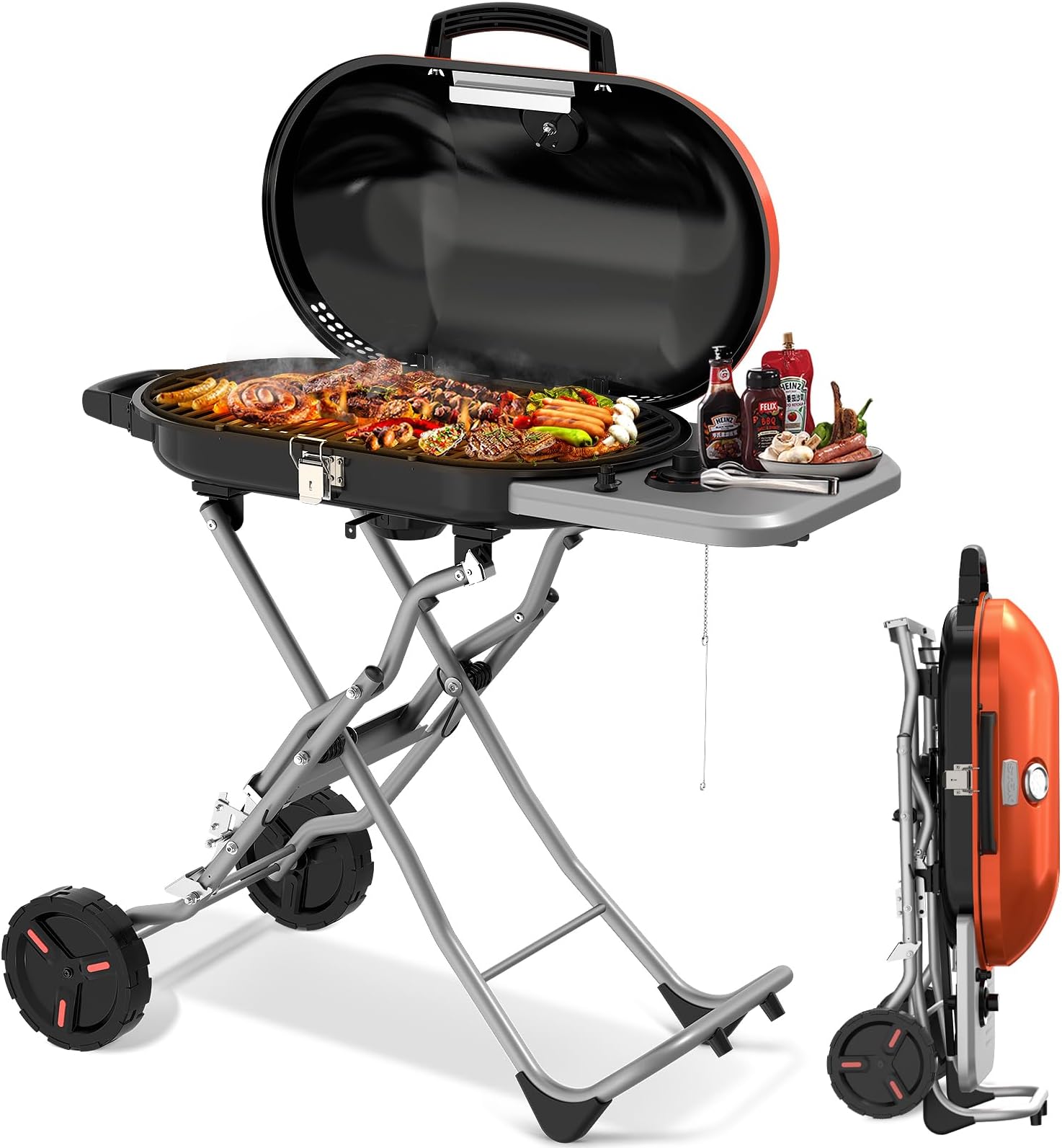 Amazon.com: Weber Traveler Portable Gas Grill, Red : Patio, Lawn & Garden