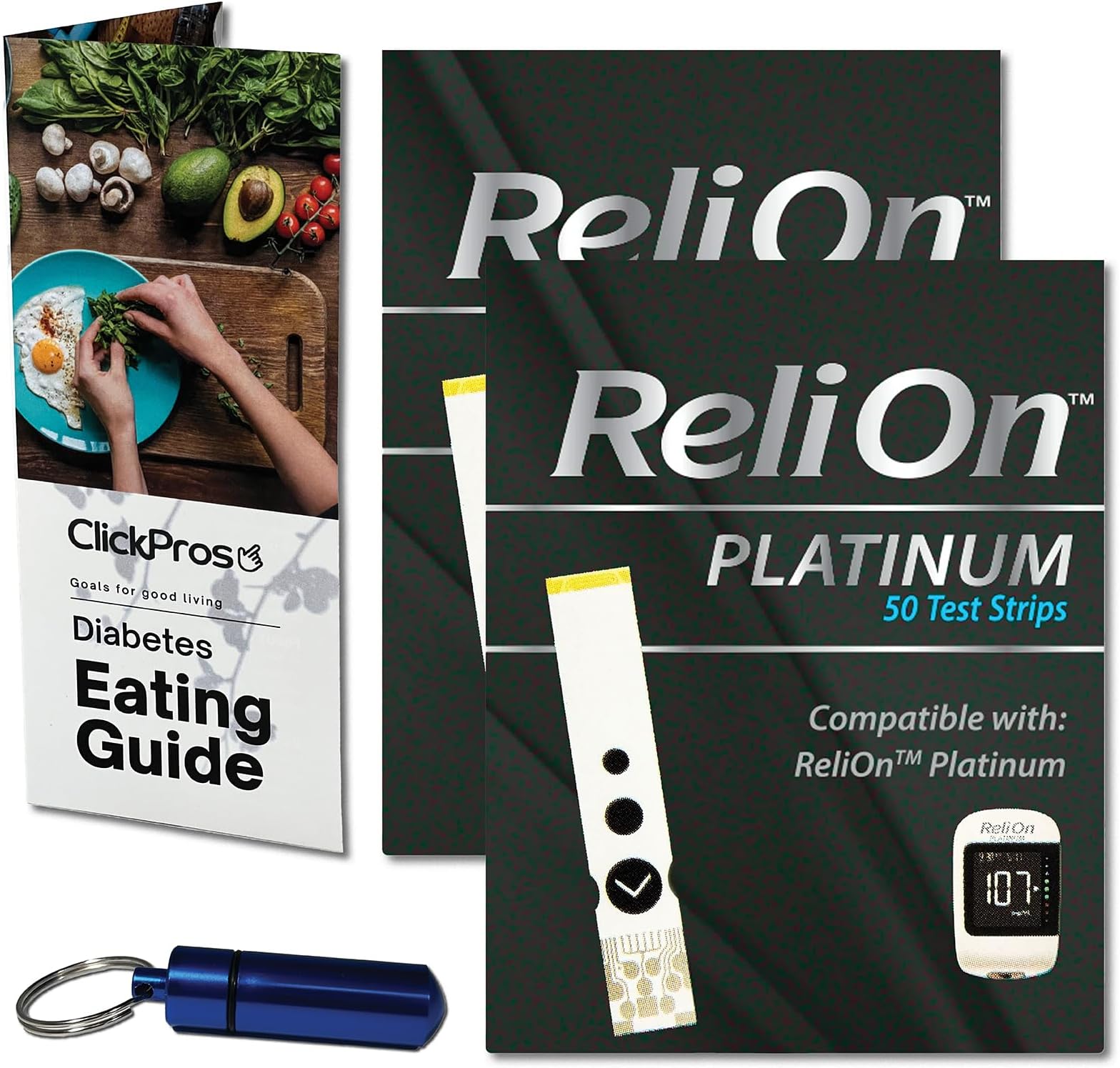 Amazon.com: ReliOn Reli On Platinum Blood Glucose Test Strips, 2 Pack ...
