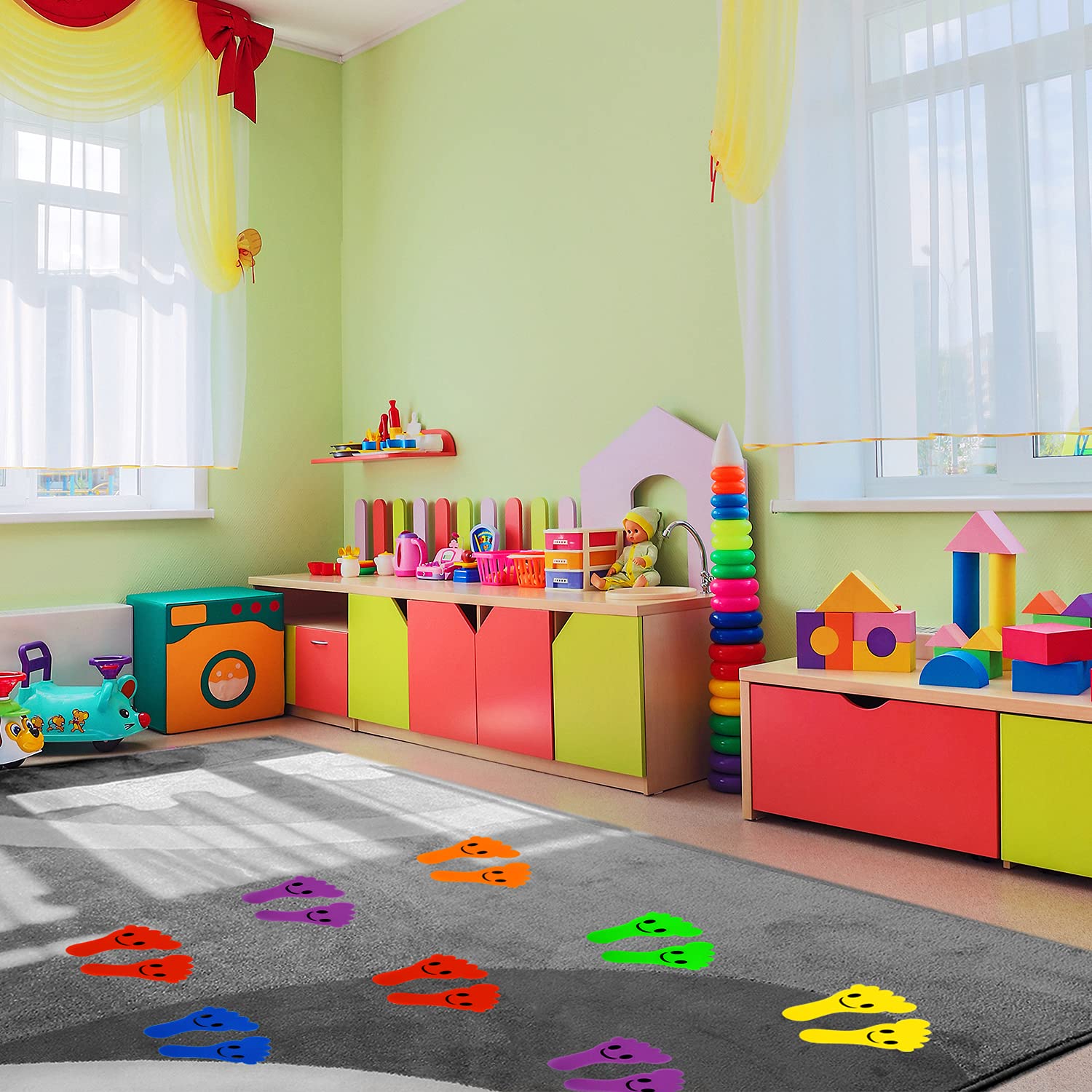 Snapklik.com : IKAYAS 48 Pcs Carpet Circles Carpet Spot Markers Carpet ...