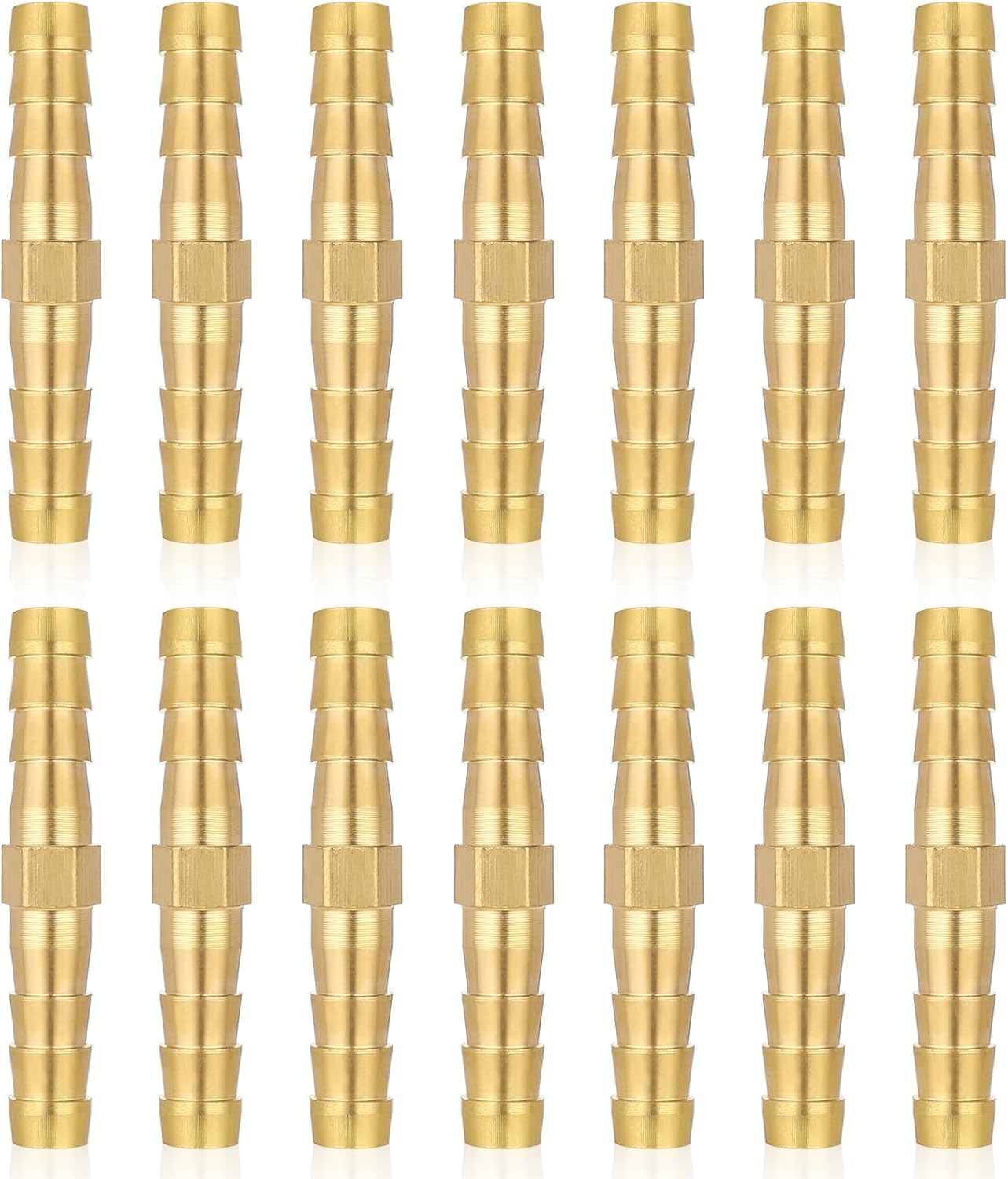 12 PCS Brass Hose Barb Fitting, 1/4 Hose Connector Barbed Hoses ...