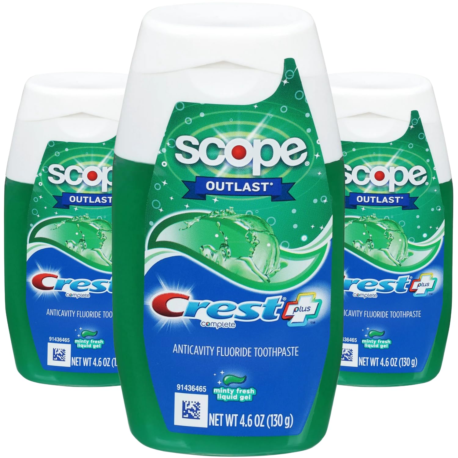 Amazon.com: Crest Complete Plus Scope Minty Fresh Liquid Gel Toothpaste ...
