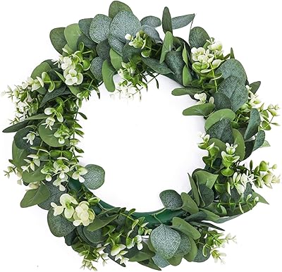Amazon.com: HomeKaren Eucalyptus Wreaths for Front Door 20", Handmade ...