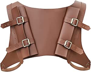 KUOIN Medieval Double Sword Sheath Frog for Back, Adjustable Shoulder ...