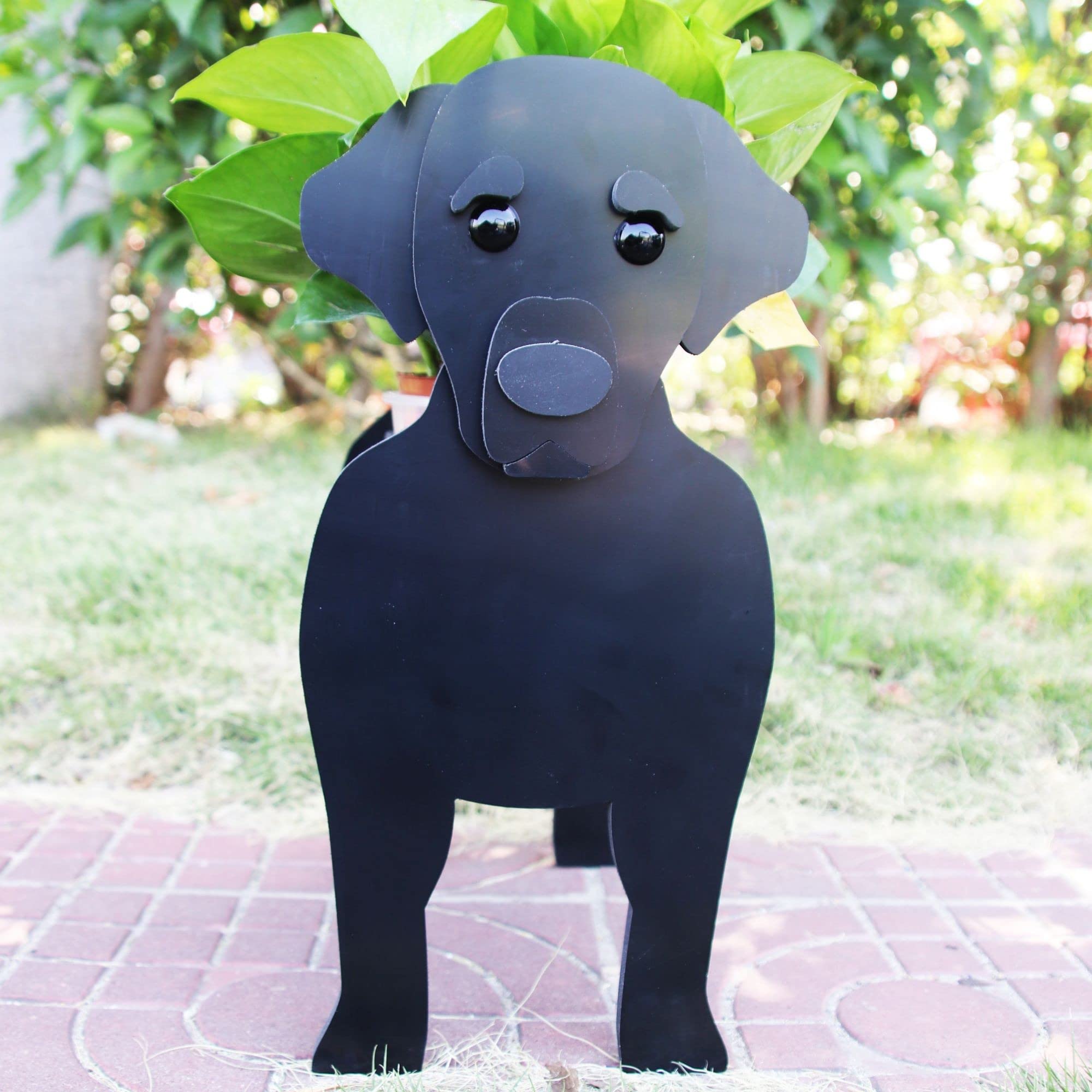 Amazon.com : fabisup Black Labrador Dog Shape Plant Container, for Pet ...