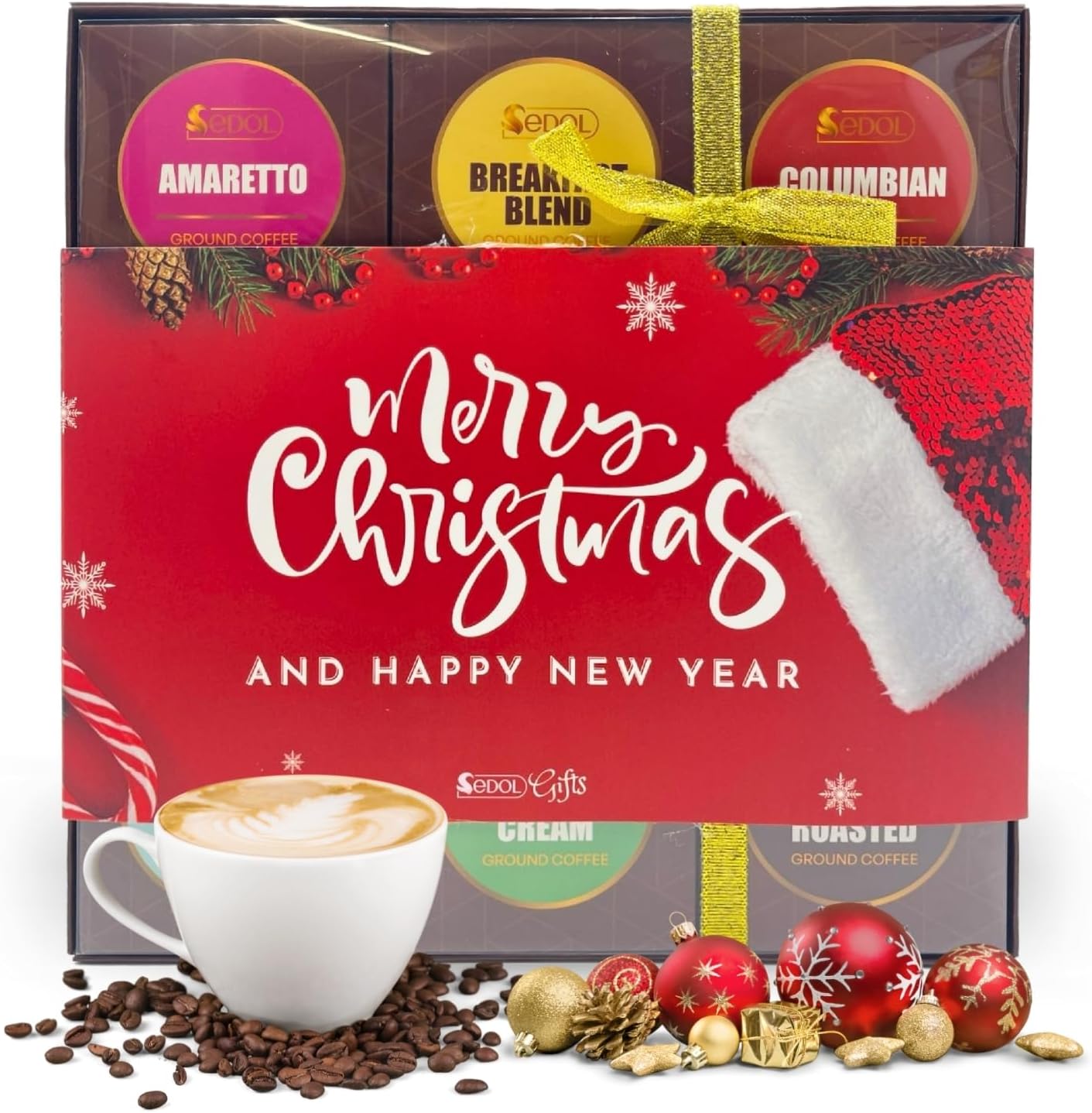 Christmas Coffee Gift Set - 9 Flavoured Gourmet Ground Coffee Gift Set ...